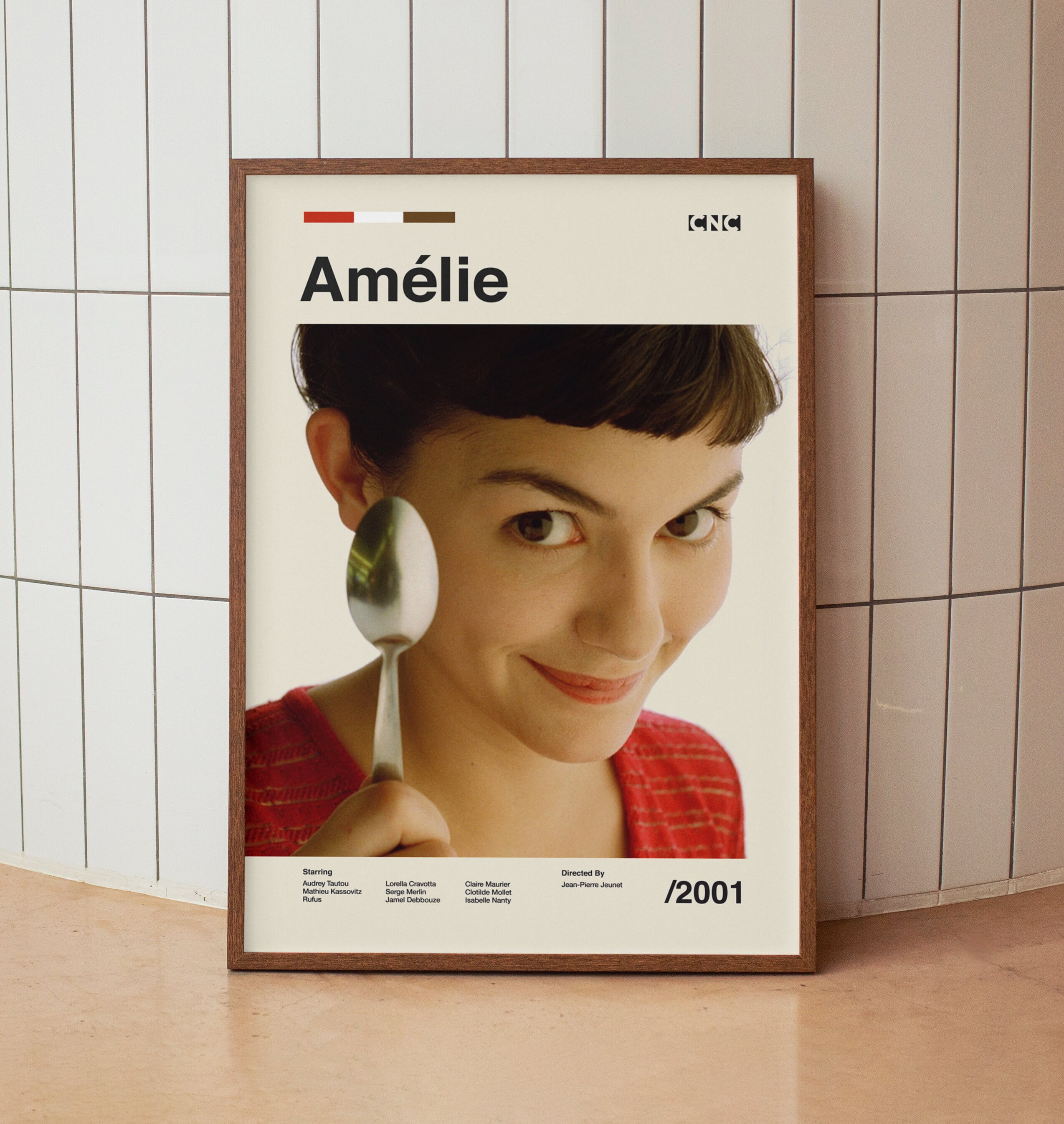 POSTER Amélie Movie Poster - Audrey Tautou - Vintage Minimalist Midcentury Wall Art Print ...