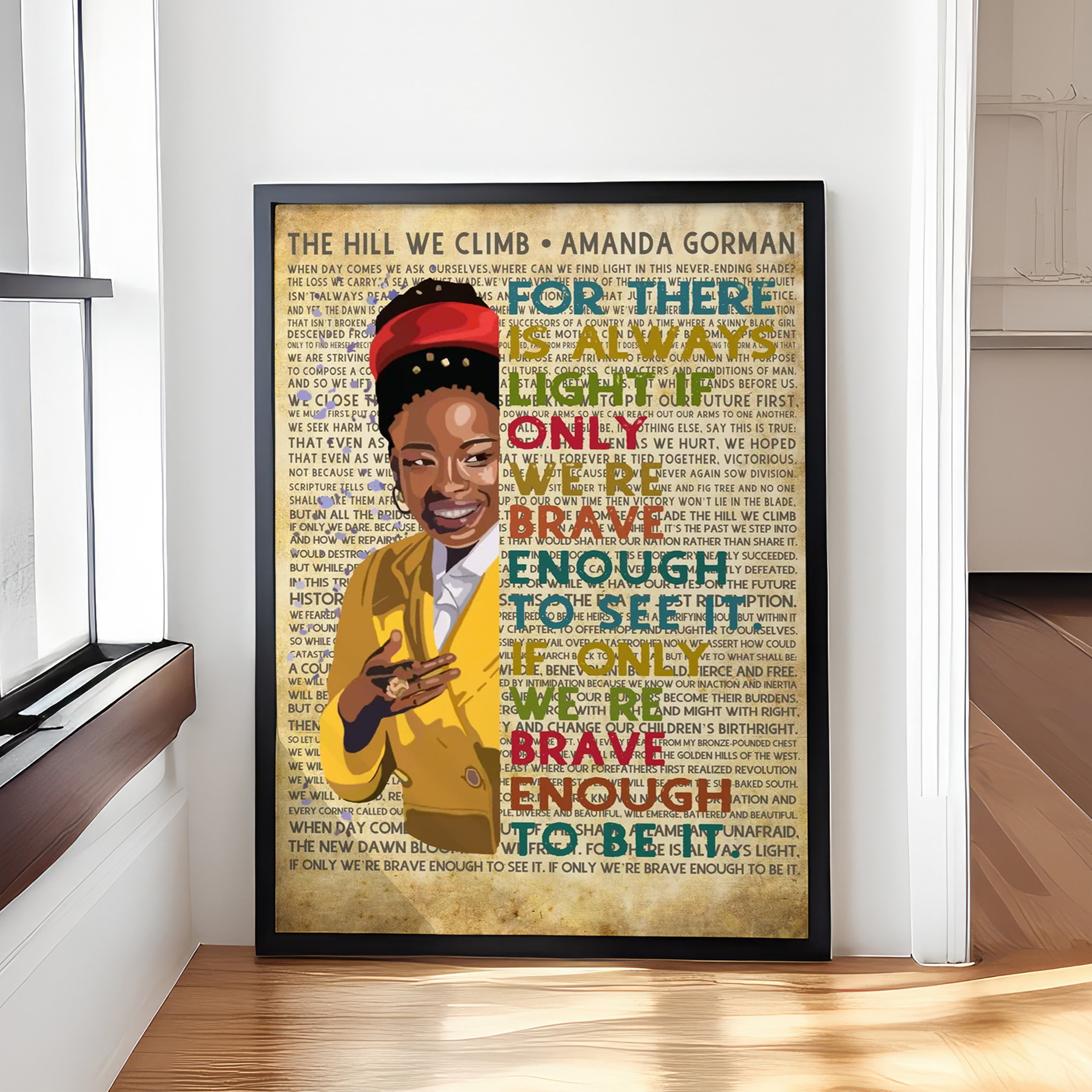 POSTER Amanda Gorman Inauguration Poem 2021 Poster, Amanda Gorman Poem ...