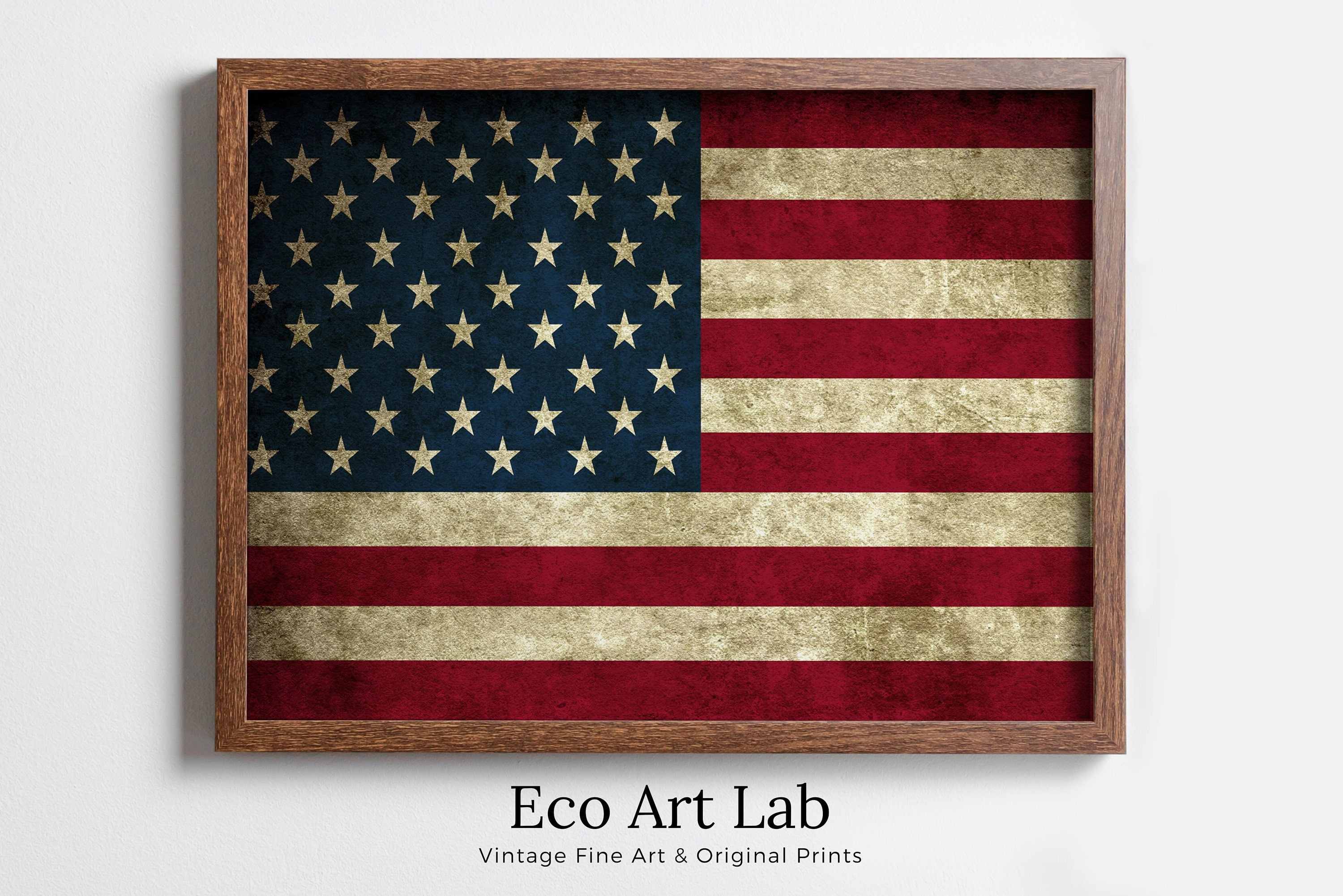 POSTER American Flag Wall Art. Patriotic Decor. USA Art. United States ...