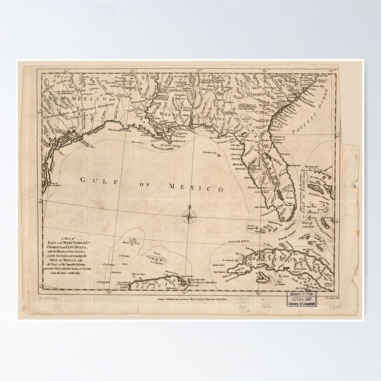 POSTER American Revolutionary War Era Maps 1750-1786 058 A map of East ...