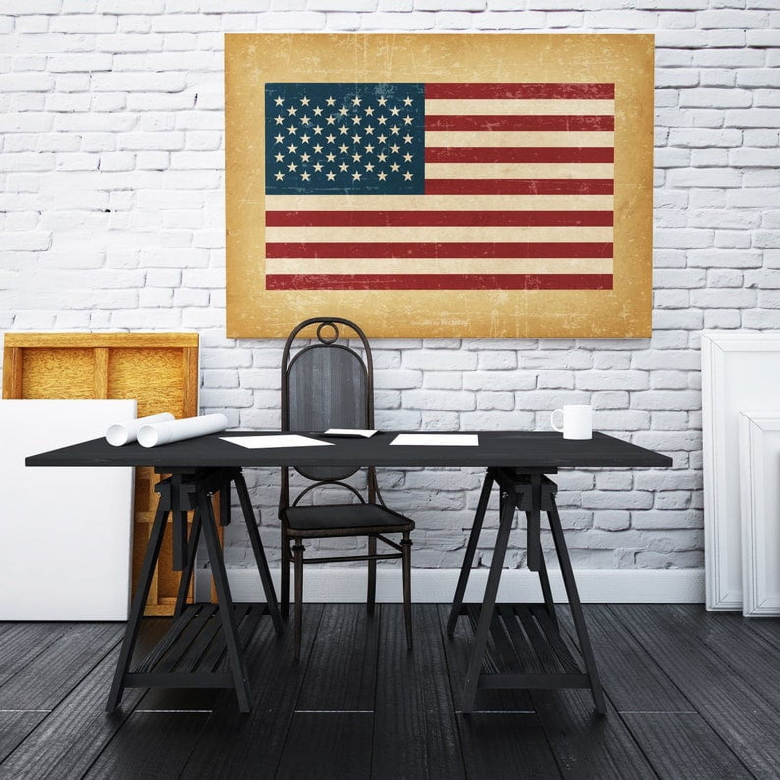 Poster American flag inspirational wall art, united states flag for ...
