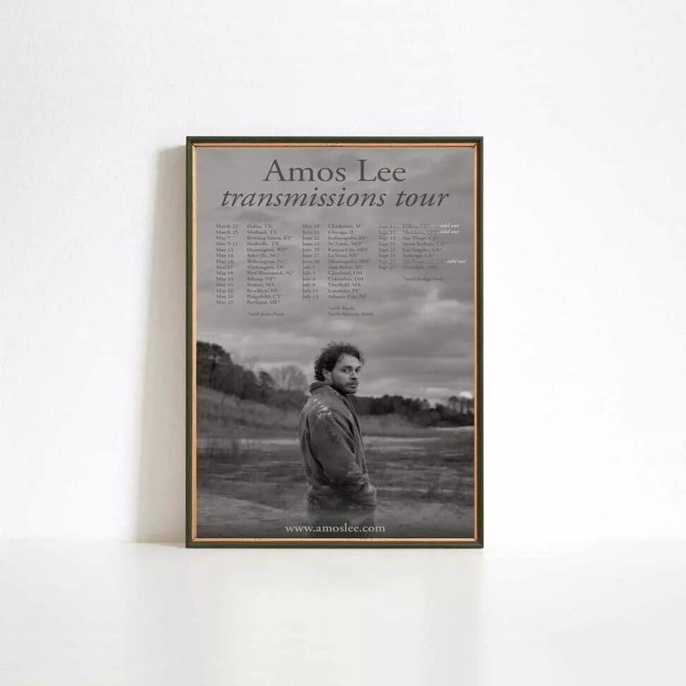 POSTER Amos Lee transmissions tour 2024 poster-12x18-UNFRAMED - Walmart.com