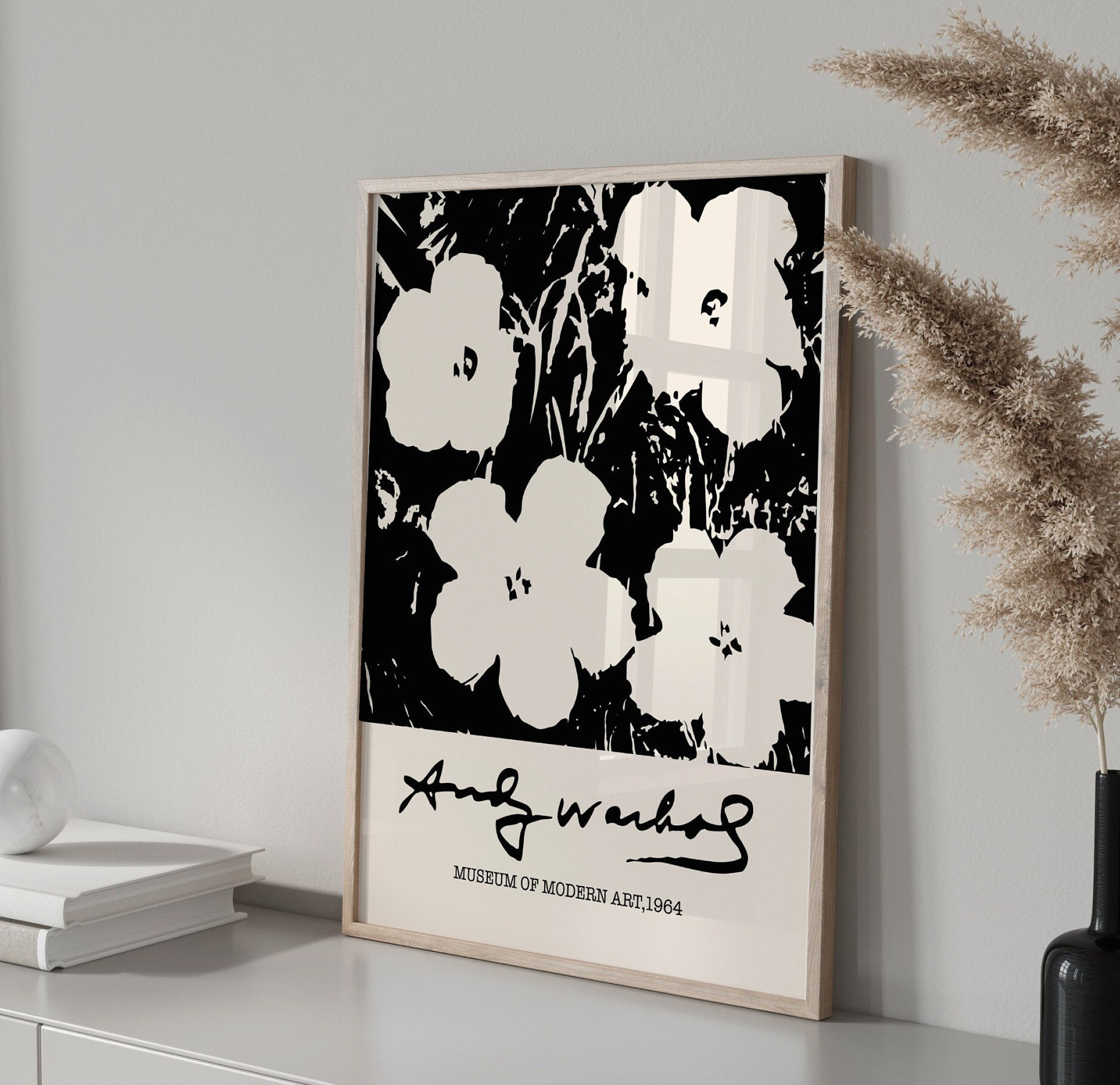 POSTER Andy Warhol Flowers Print, Pop Art Print,Andy Warhol Poster, , Exhibition Poster, Andy ...