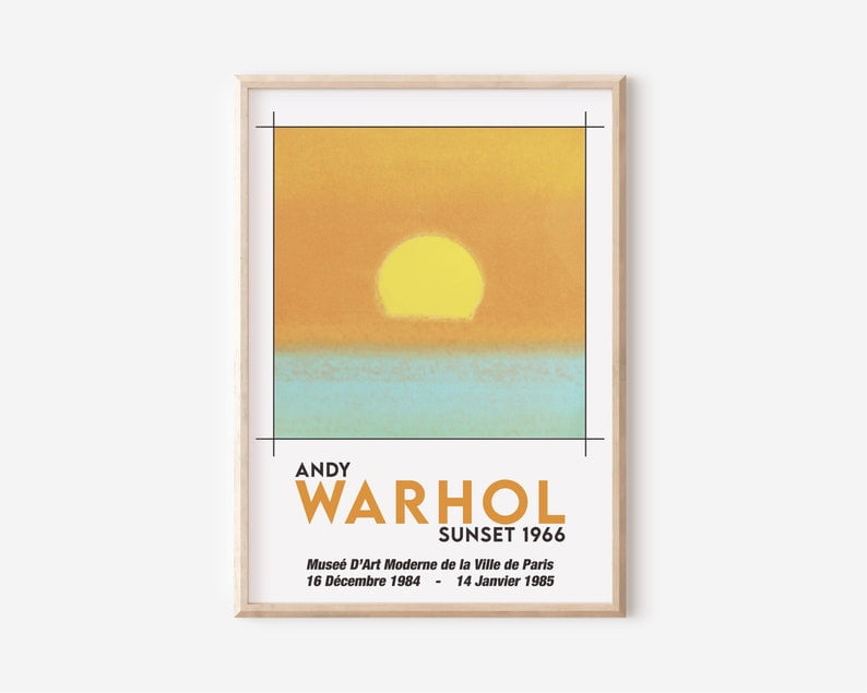POSTER Andy Warhol Poster, Andy Warhol Sunset, Warhol Art Print ...