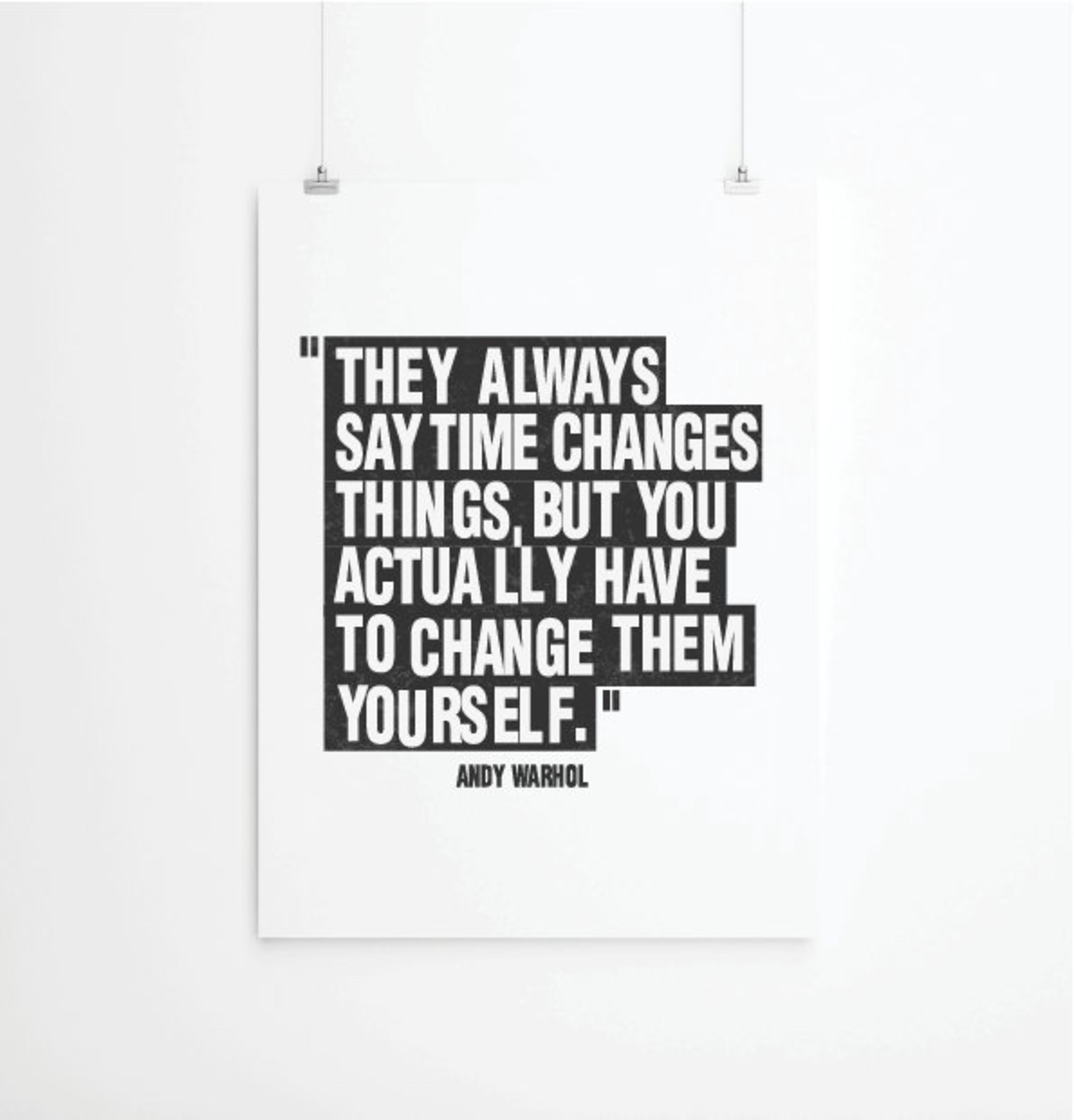 POSTER Andy Warhol Quote Poster-UNFRAMED - Walmart.com