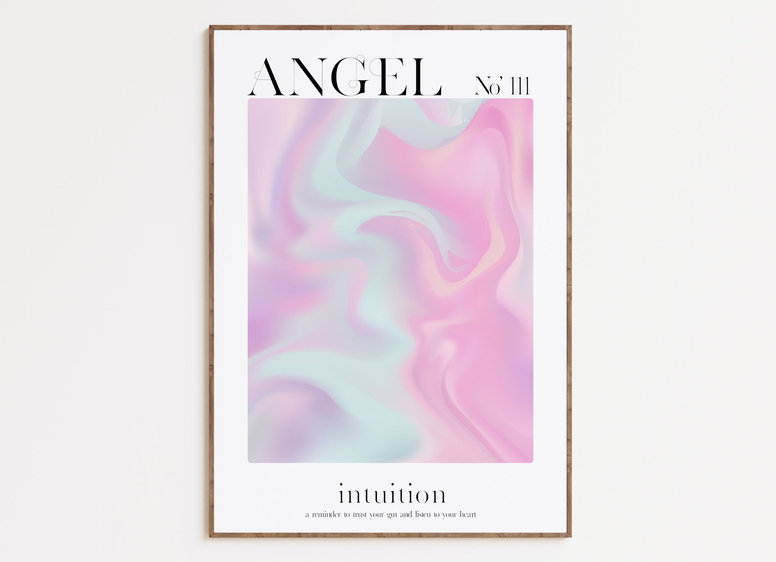POSTER Angel Number 111 Intuition, Pastel Gradient Poster, Aura Energy ...