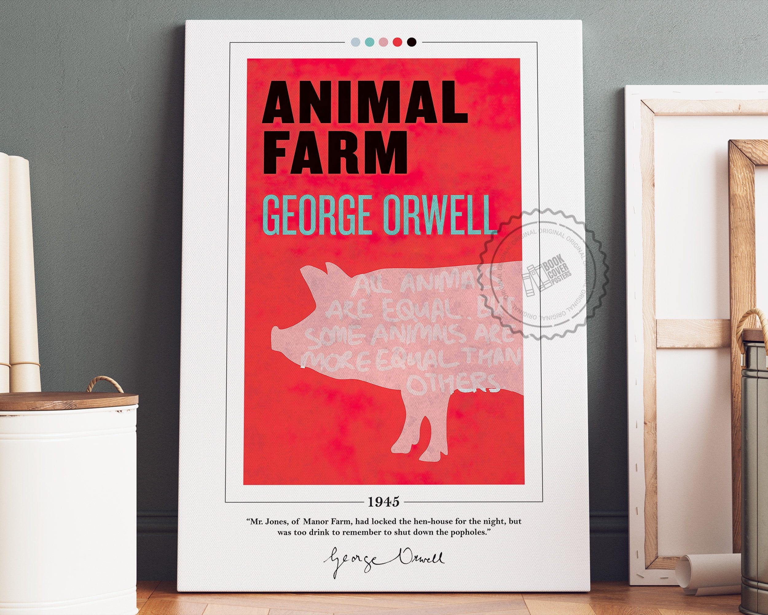 POSTER Animal Farm Book Cover Poster | George Orwell, Animal Farm ...