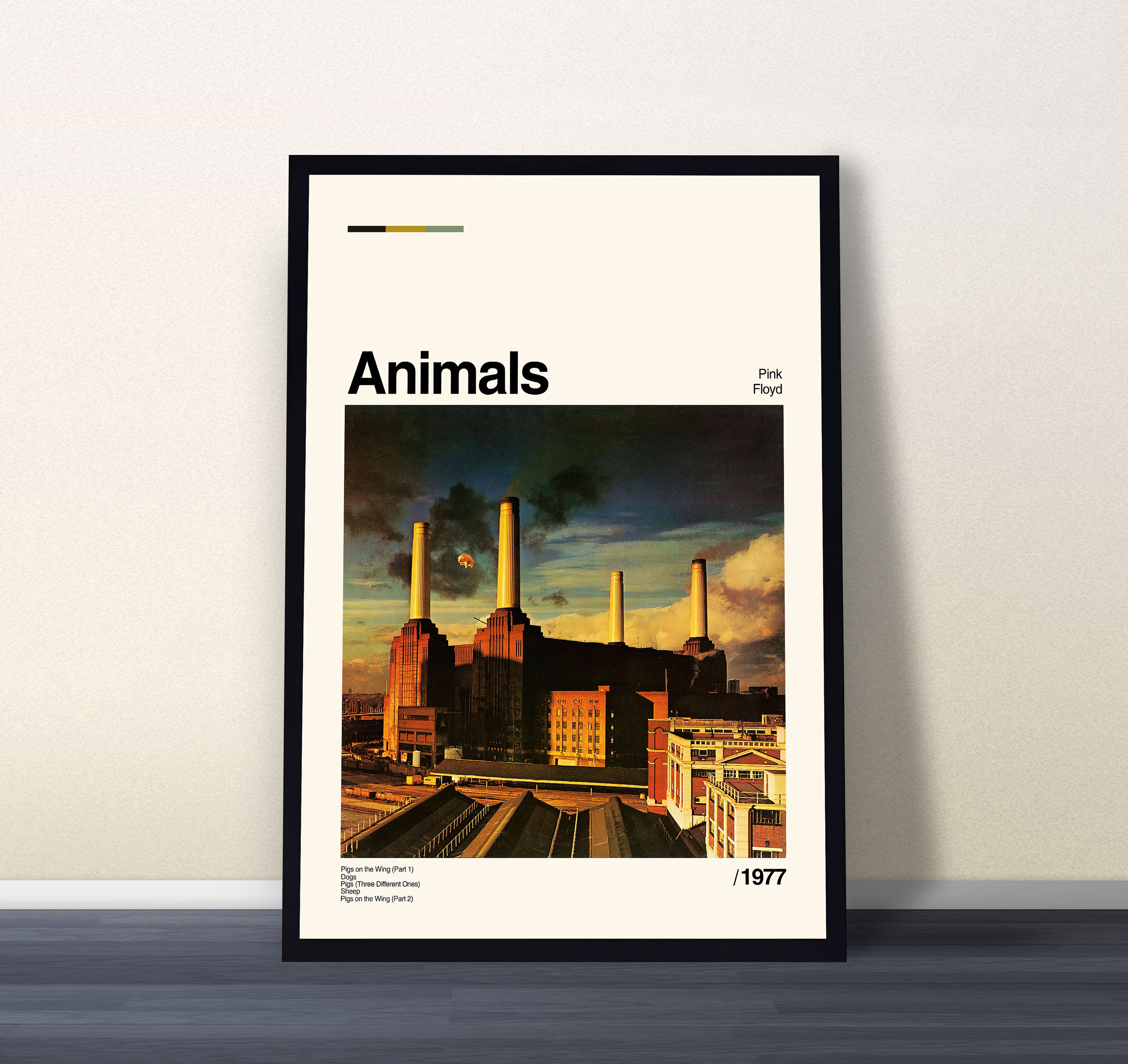 POSTER Animals Pink Floyd Album Cover Poster Print, Pink Floyd Poster ...