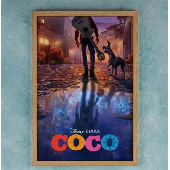 POSTER Animated Film Poster, Coco-Inspired Artwork, Colorful Wall Decor ...