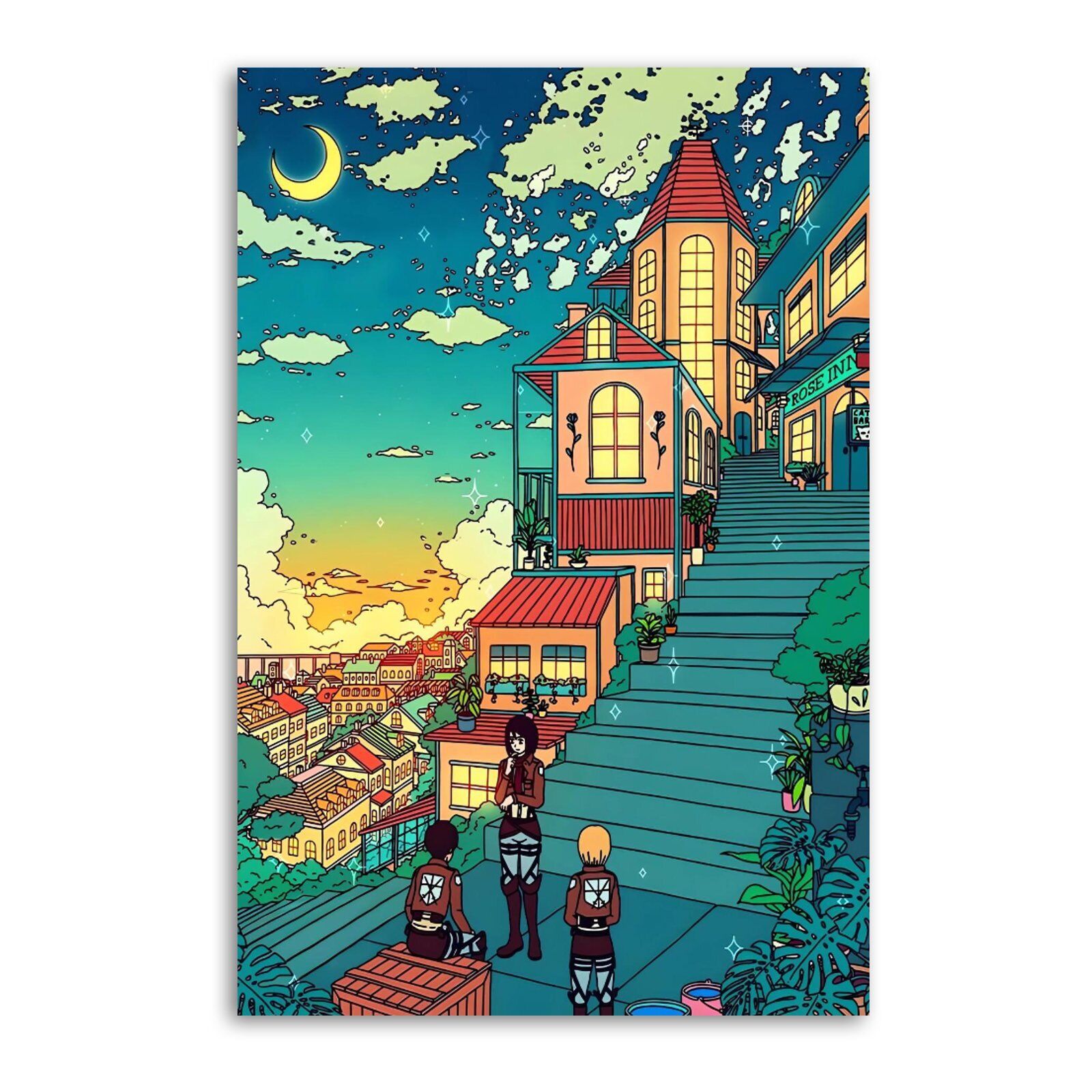 POSTER Anime AOT Poster Japanese Anime Art Wall Painting Poster Print ...