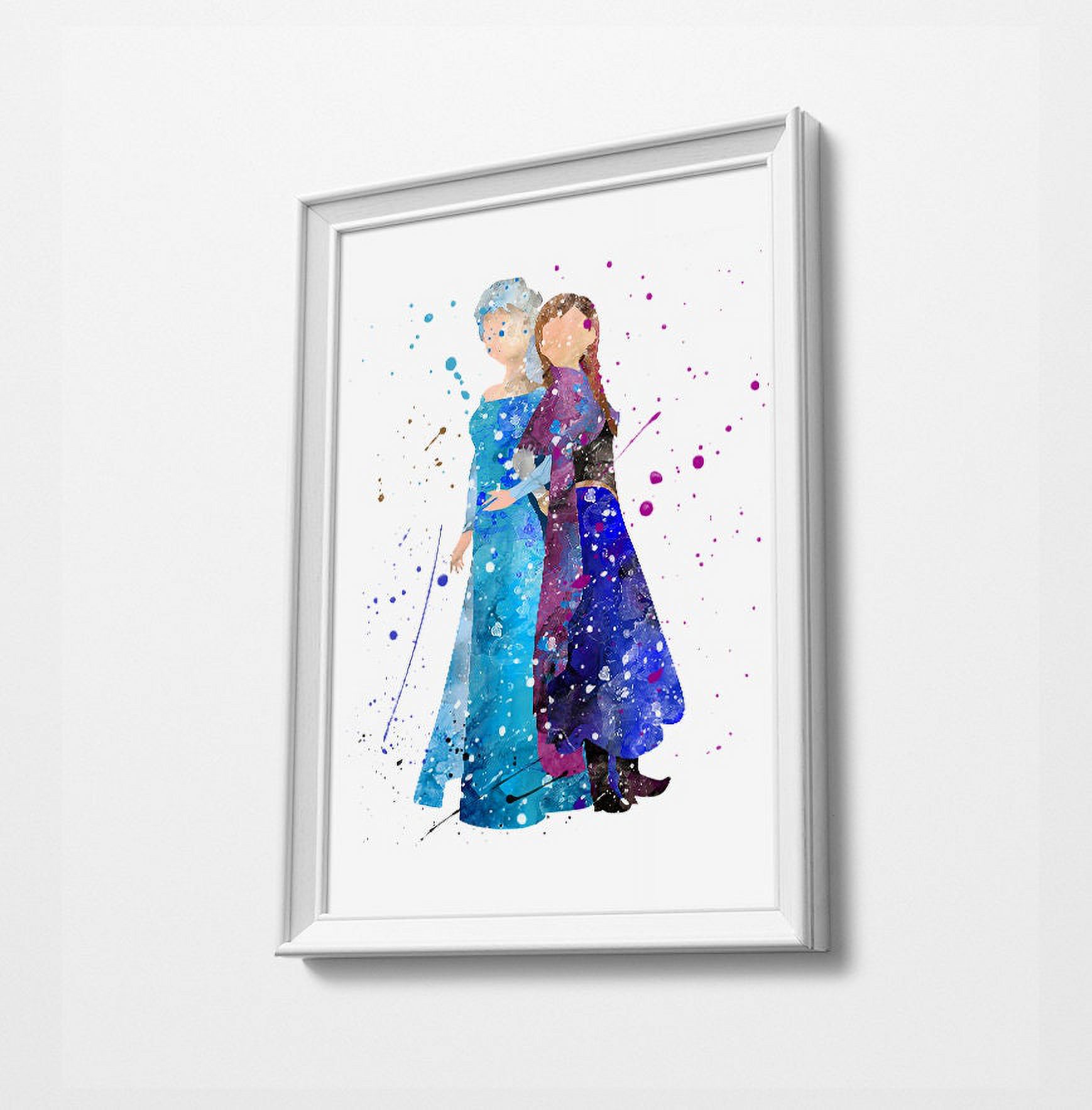 POSTER Anna Elsa | Minimalist Watercolor Art Print Poster Gift Idea For ...