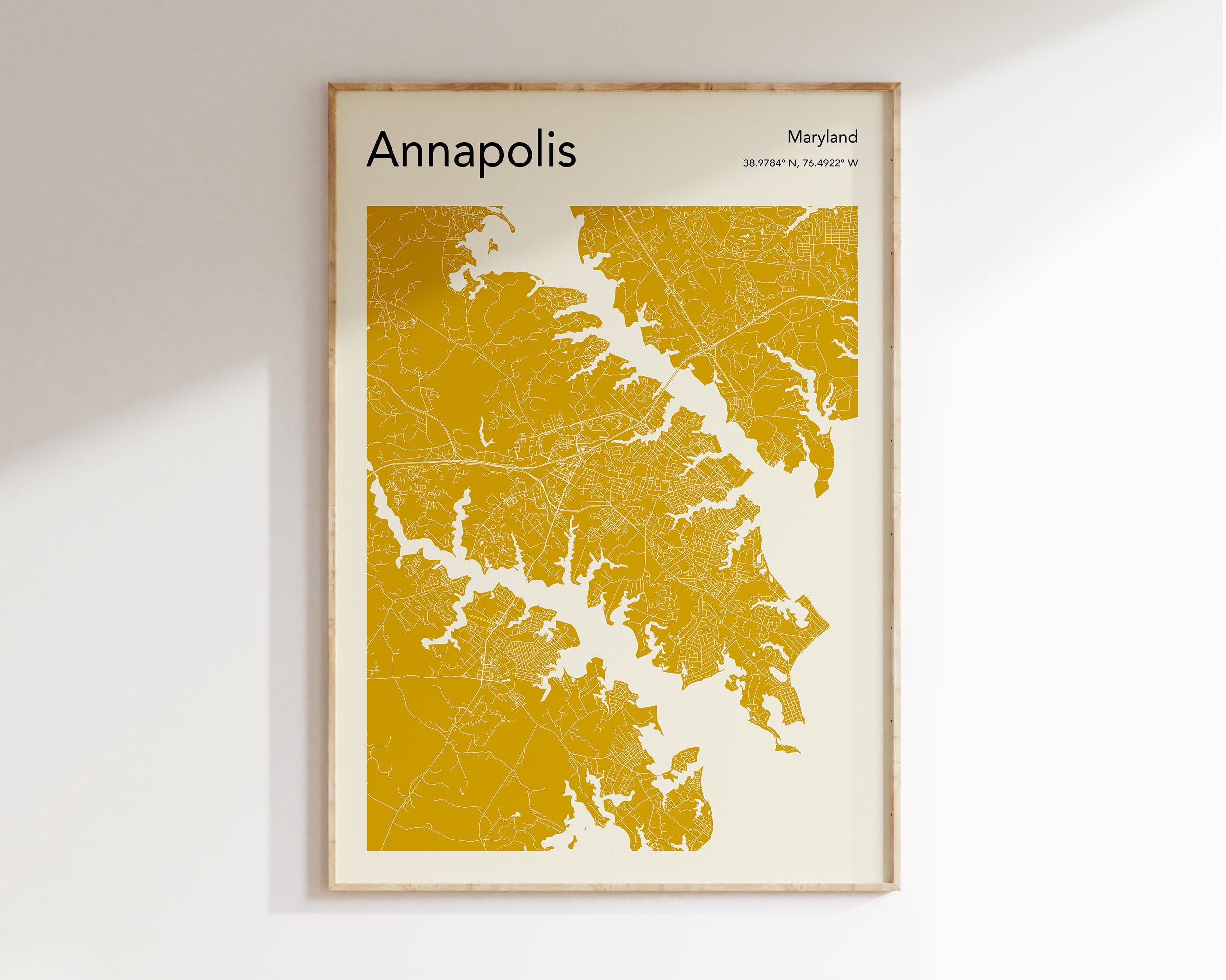 Poster Annapolis Maryland Map Print, , Annapolis Map Poster , Colour ...