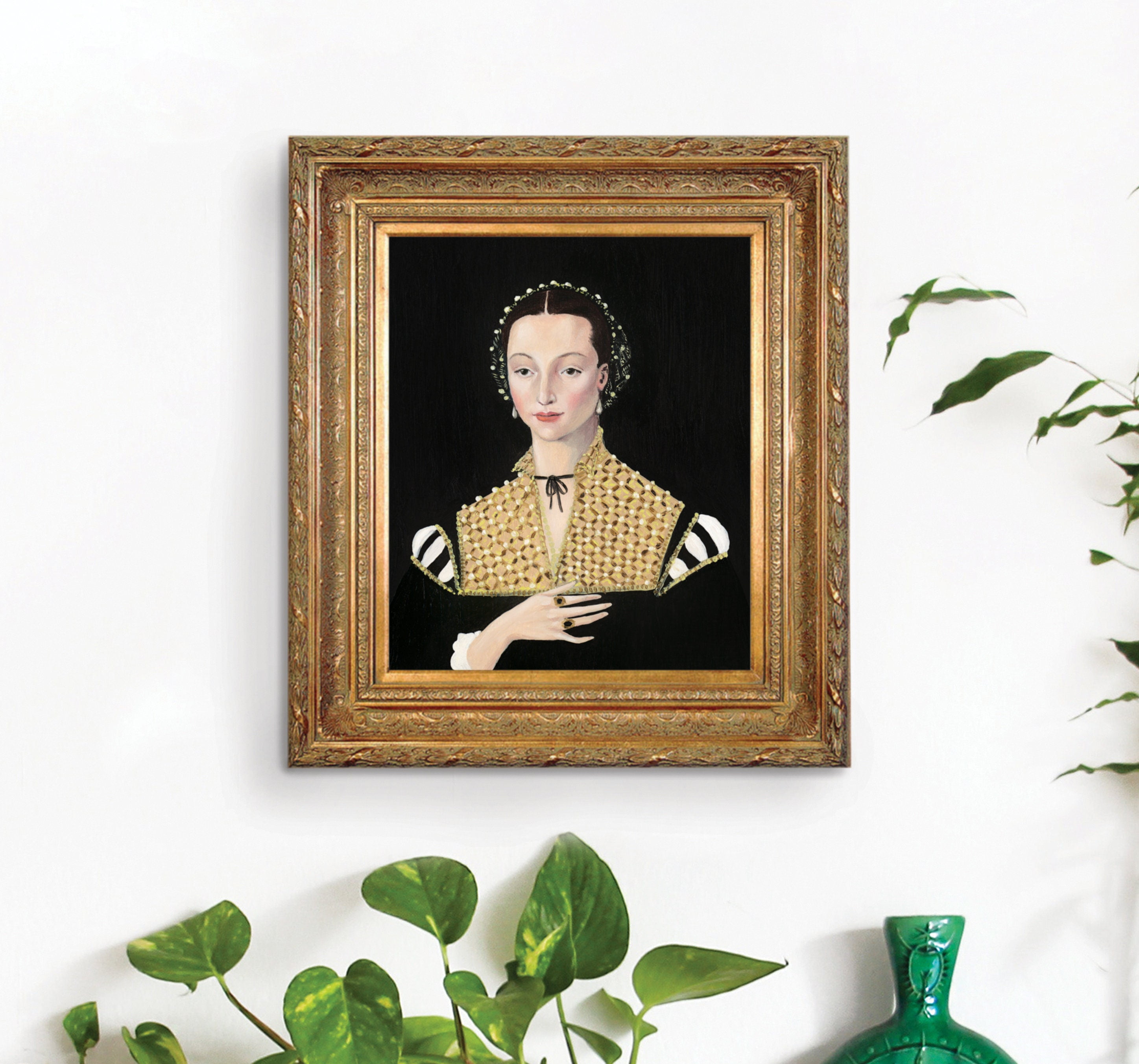 POSTER Anne Boleyn Portrait Tudor Style Art Print, Beautiful Miniature ...
