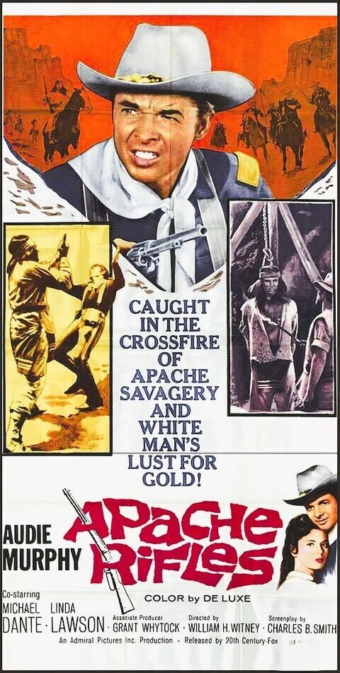 POSTER Apache Rifles Audie Murphy Movie Poster-12x18-UNFRAMED - Walmart.com