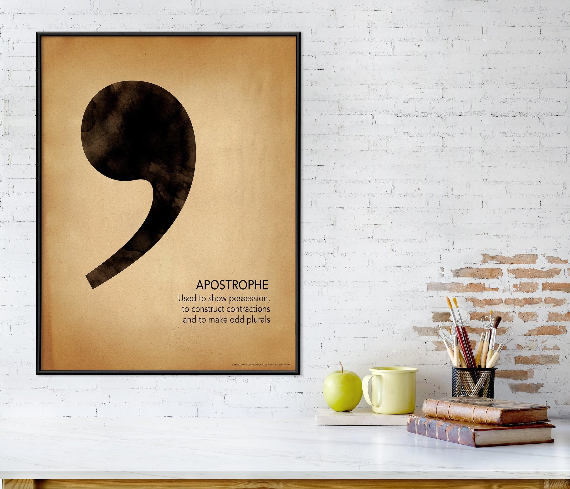 POSTER Apostrophe, Writing, Punctuation and Grammar Art Print. Fine Art ...