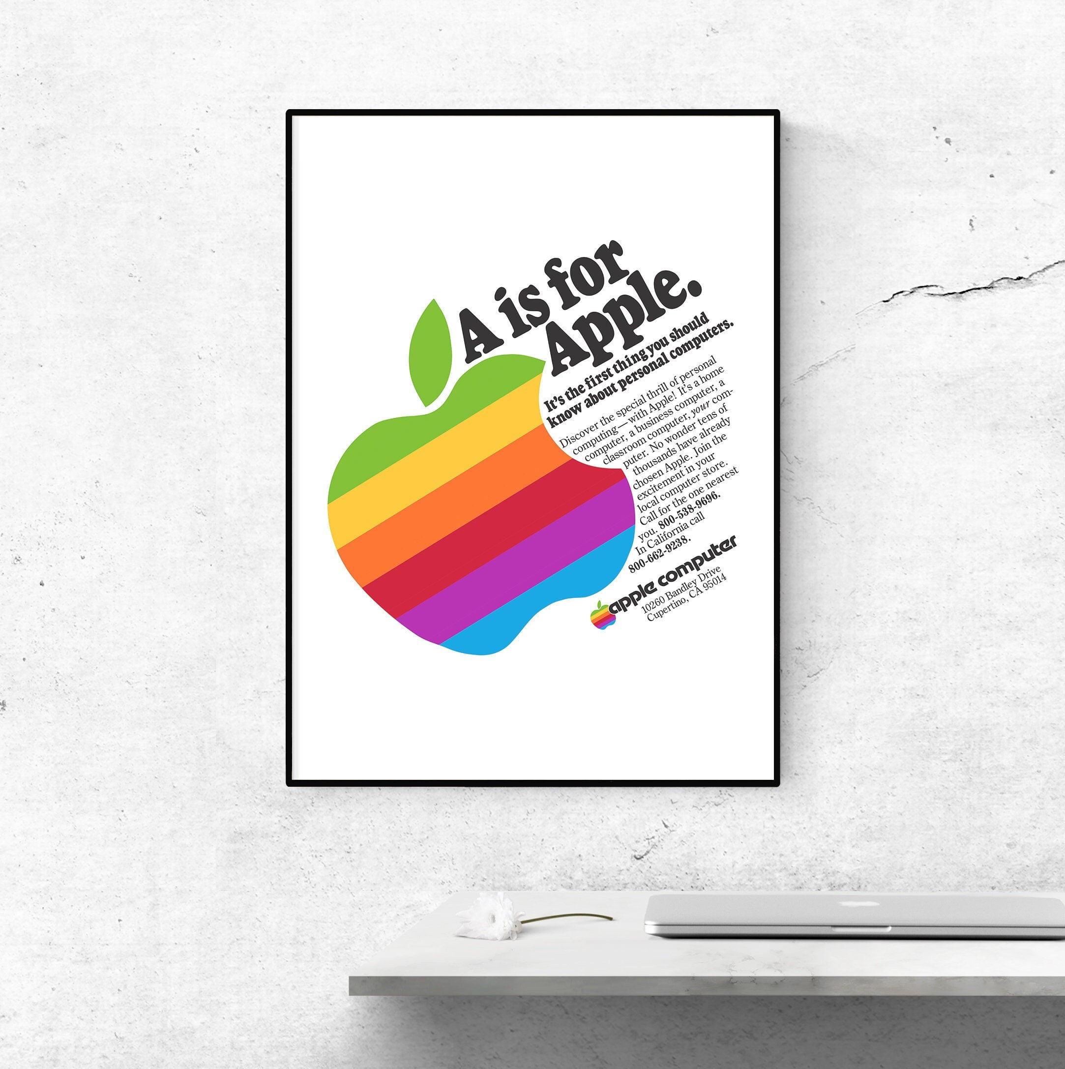 POSTER Apple Poster. Vintage Apple Ads Prints. Retro Apple Poster ...