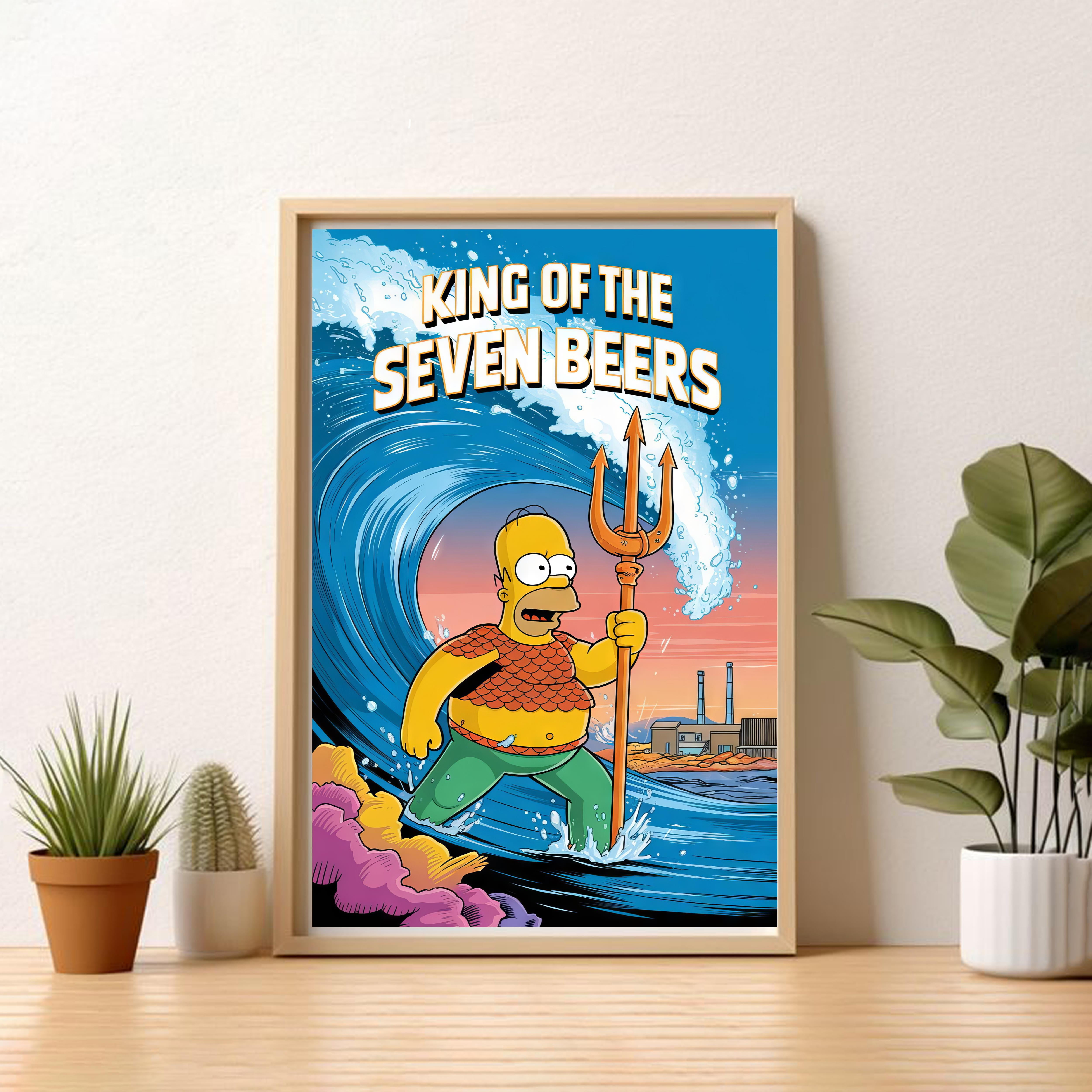 POSTER Aquahomer Poster - Homer Simpson as Aquaman, DC-Inspired Design ...