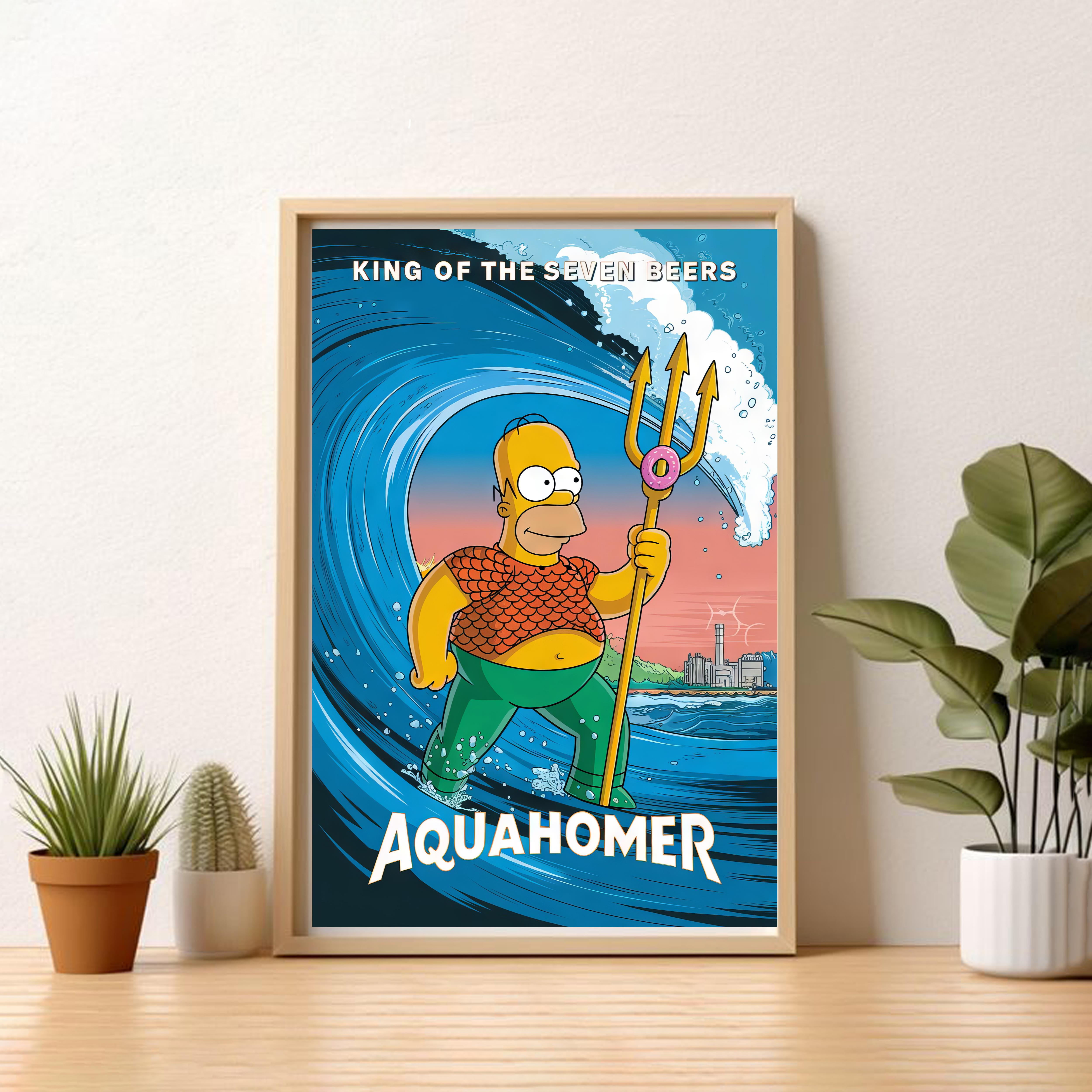 POSTER Aquahomer Poster - Homer Simpson as Aquaman, DC-Inspired Design ...