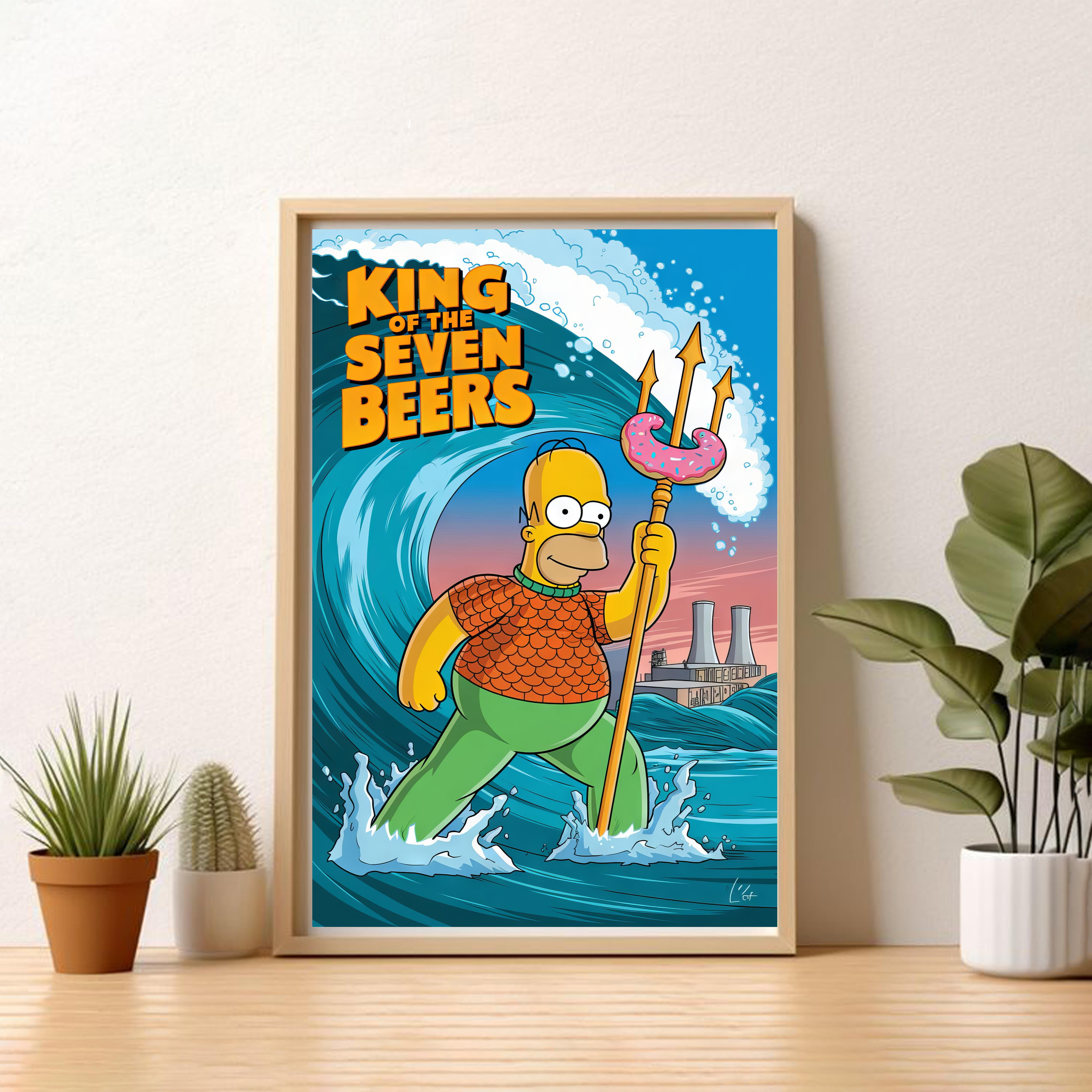 POSTER Aquahomer Poster - Homer Simpson as Aquaman, DC-Inspired Design ...