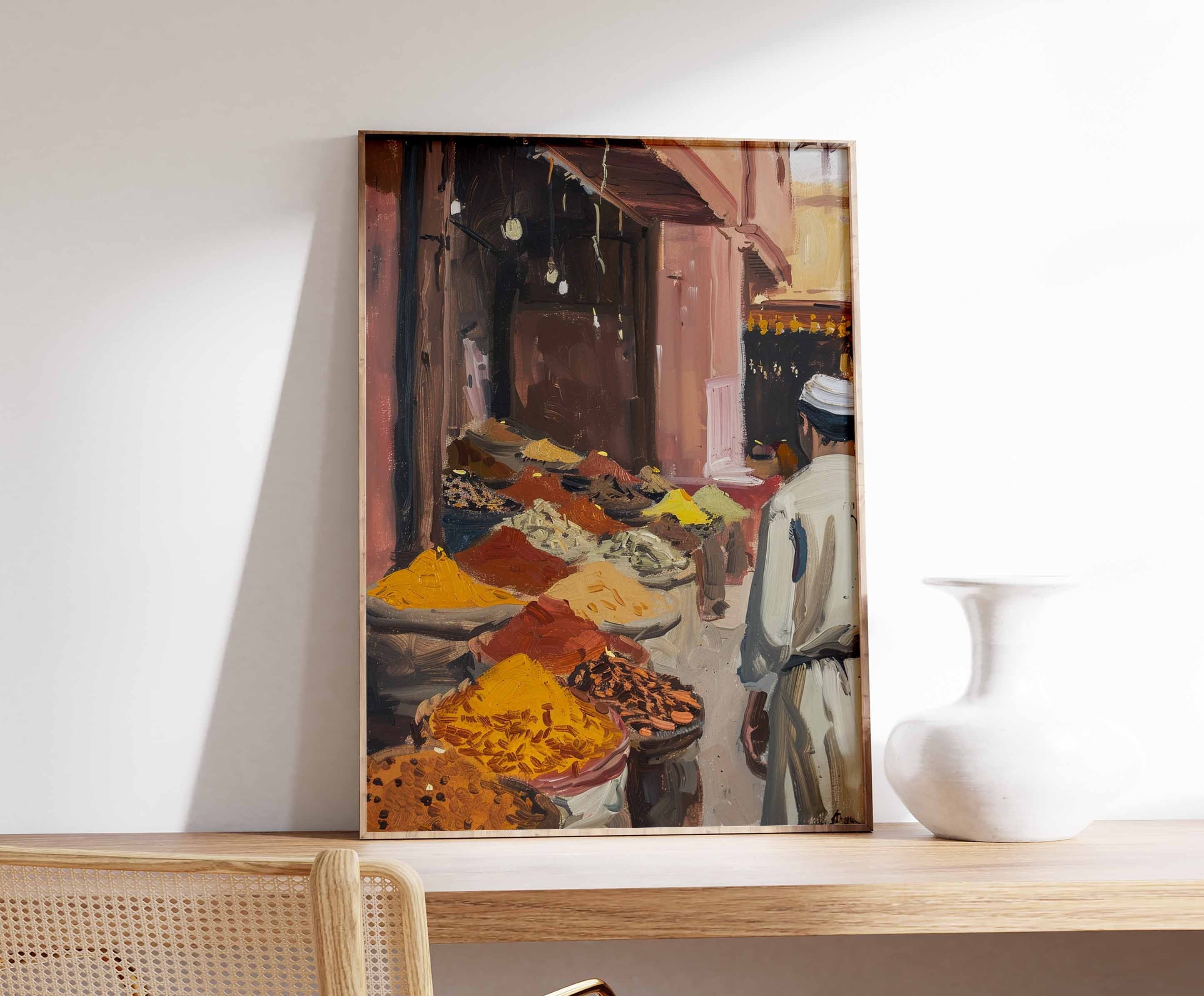 POSTER Arabic Spice Market Poster, Middle Eastern Wall Art, Islamic ...