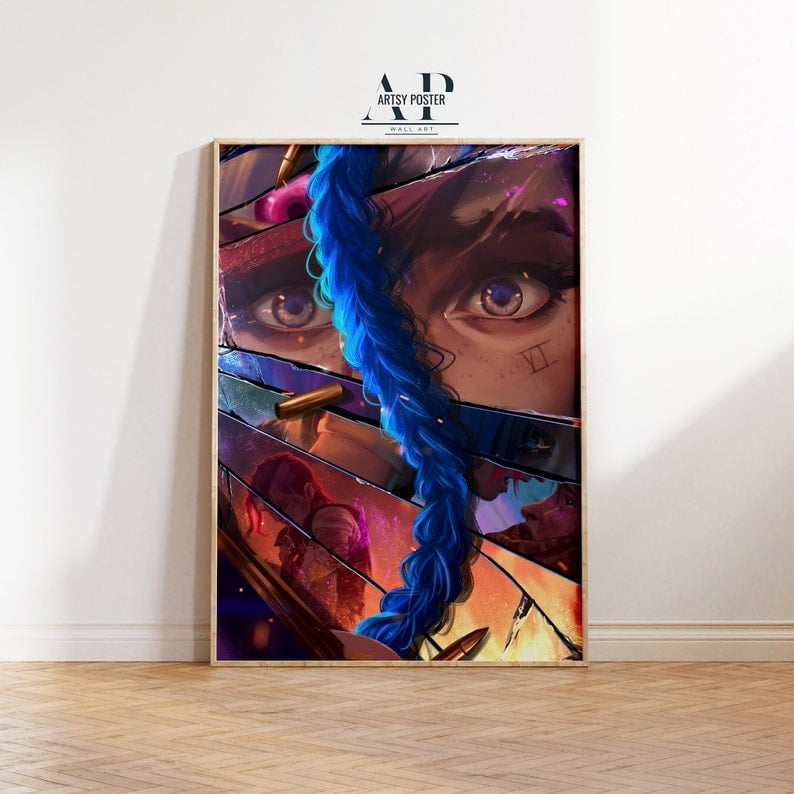 POSTER Arcane Tv Series Poster, Jinx Wall Art, Gaming Room Wall Decor ...