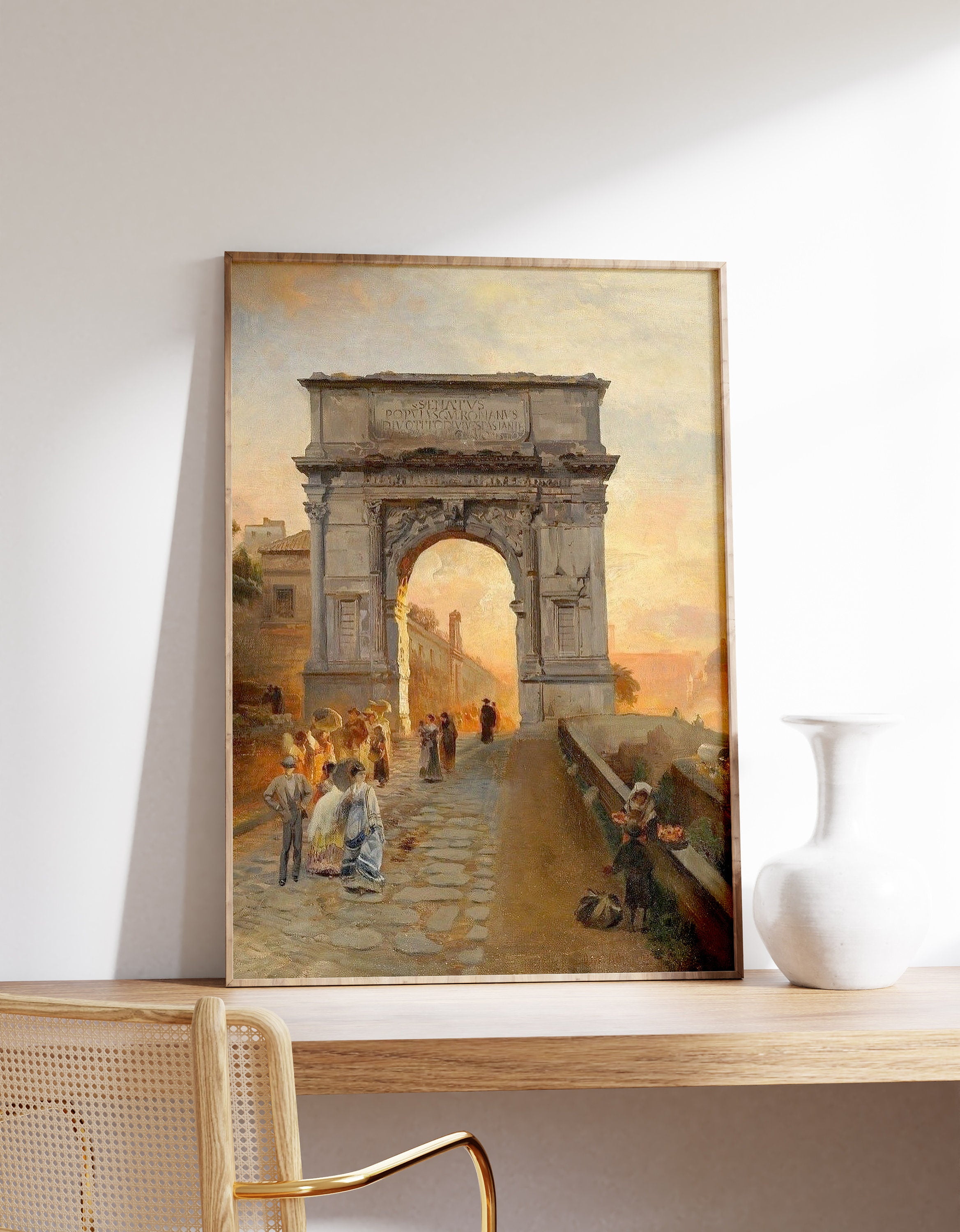POSTER Arch Of Titus, Rome 1880 By Oswald Achenbach | Historical Art ...