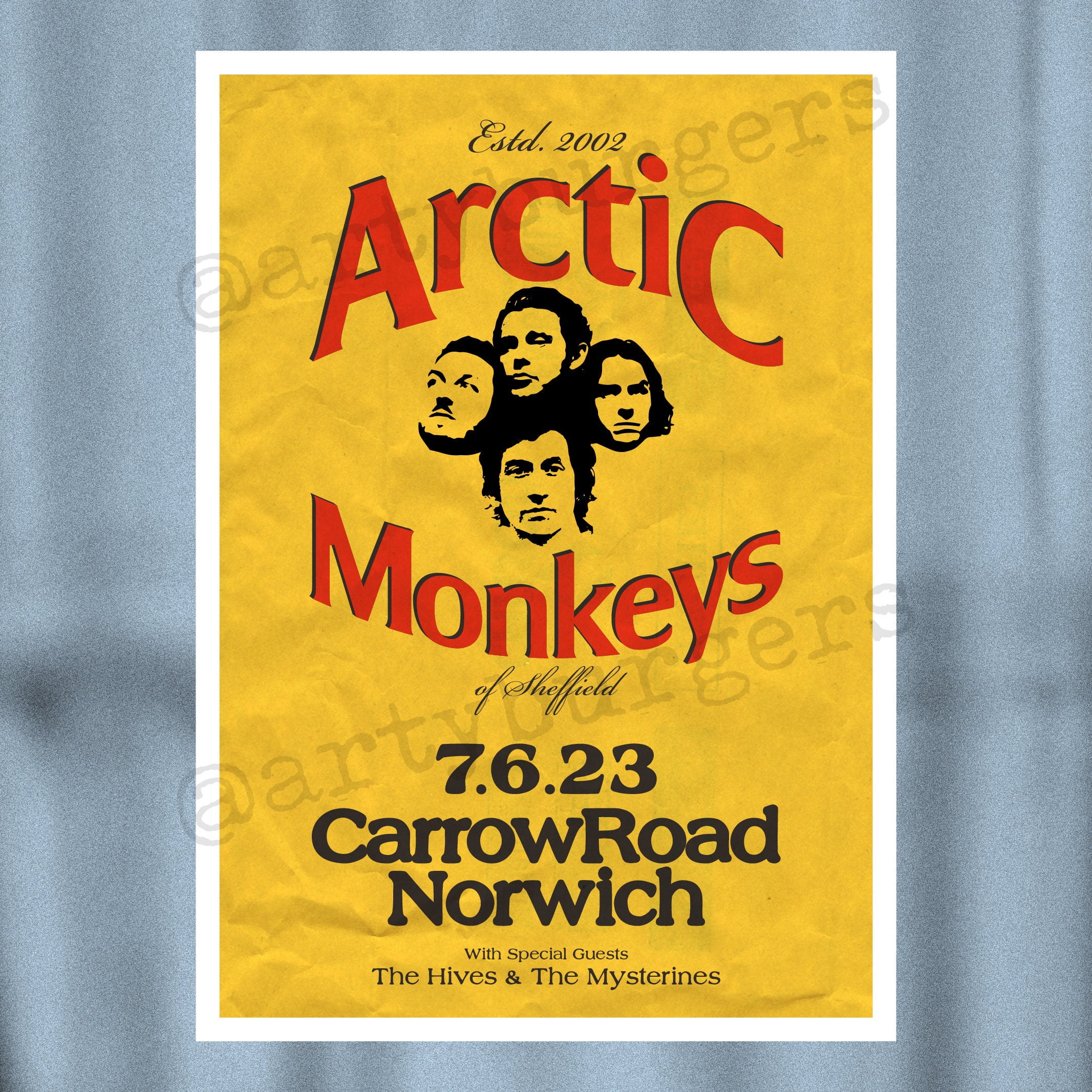 POSTER Arctic Monkeys Live Tour 2023 NORWICH // Alex Turner ...