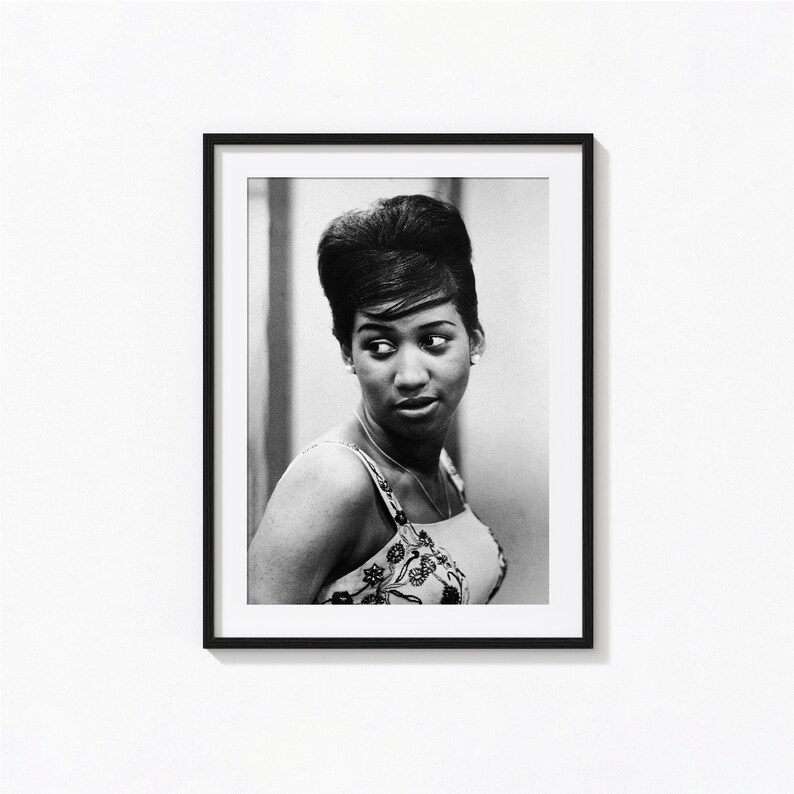 POSTER Aretha Franklin Posters / Aretha Franklin Black and White Wall ...