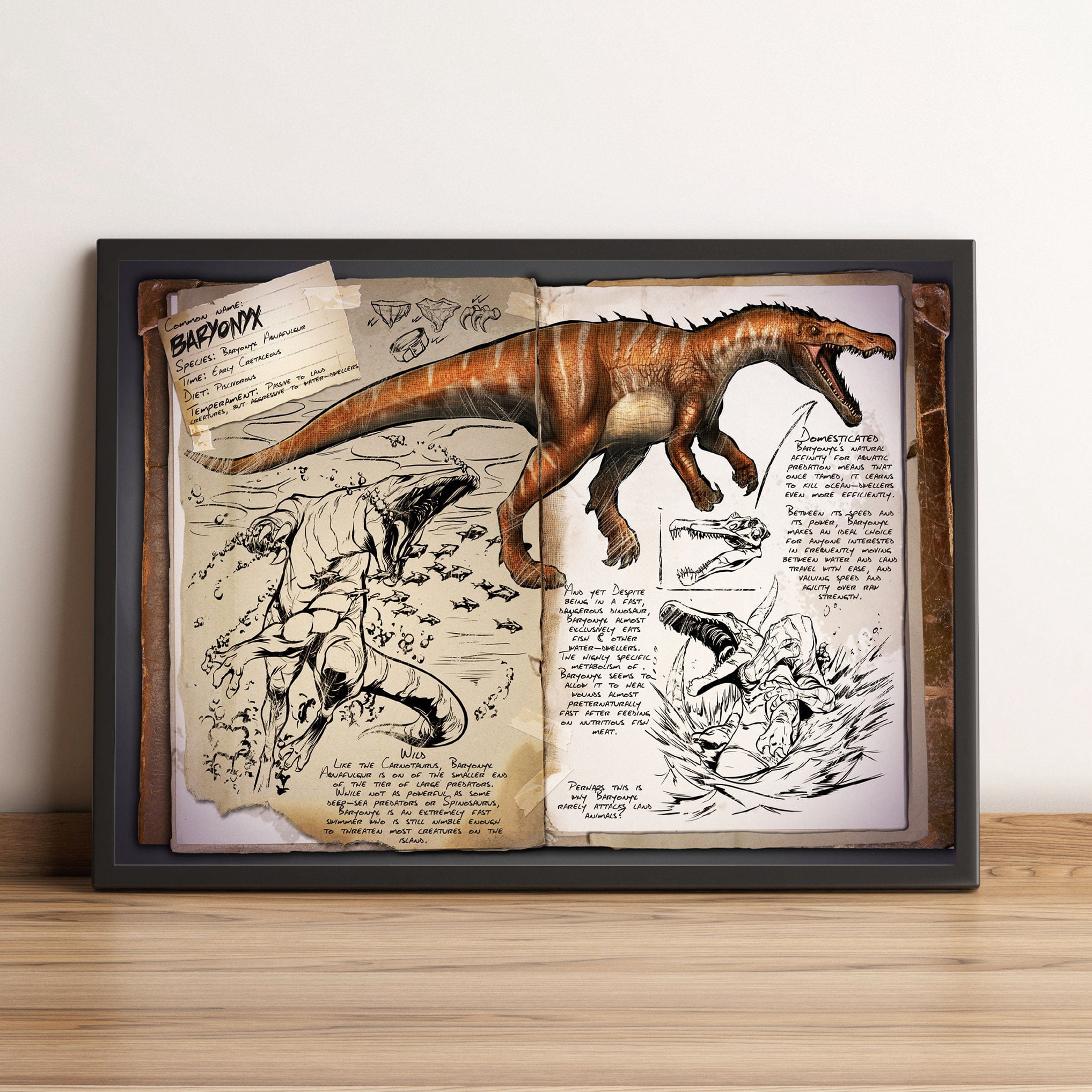 POSTER Ark: Survival Evolved Poster, Dossiers Wall Art, Dinosaur Game ...