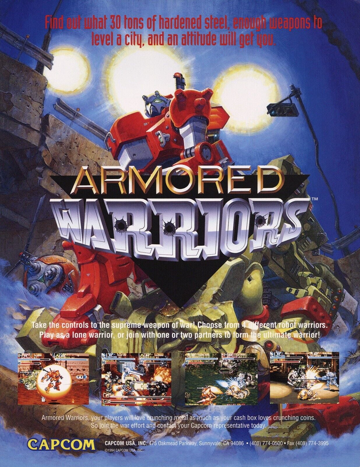 POSTER Armored Warriors Capcom Arcade Poster-12x18-UNFRAMED - Walmart.com