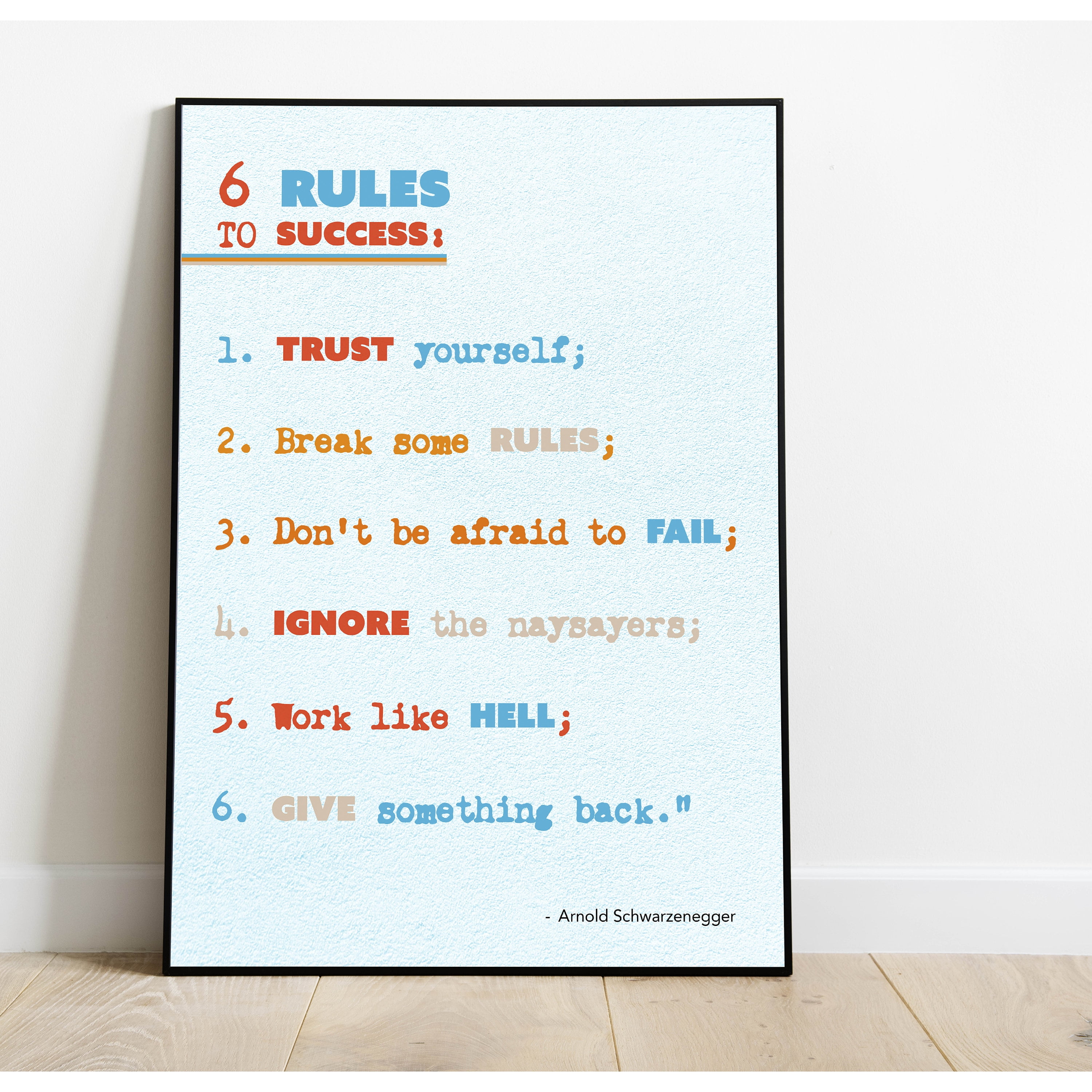 POSTER Arnold Schwarzenegger inspired Motivational Vector Art Posters ...