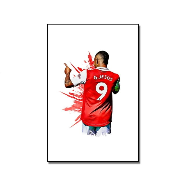 POSTER Arsenal FC Poster - Gabriel Jesus Print - Football Wall Art ...