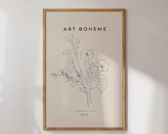 POSTER Art BohÃ¨me Poster, Minimalist Poster, Exhibition Poster, Living ...
