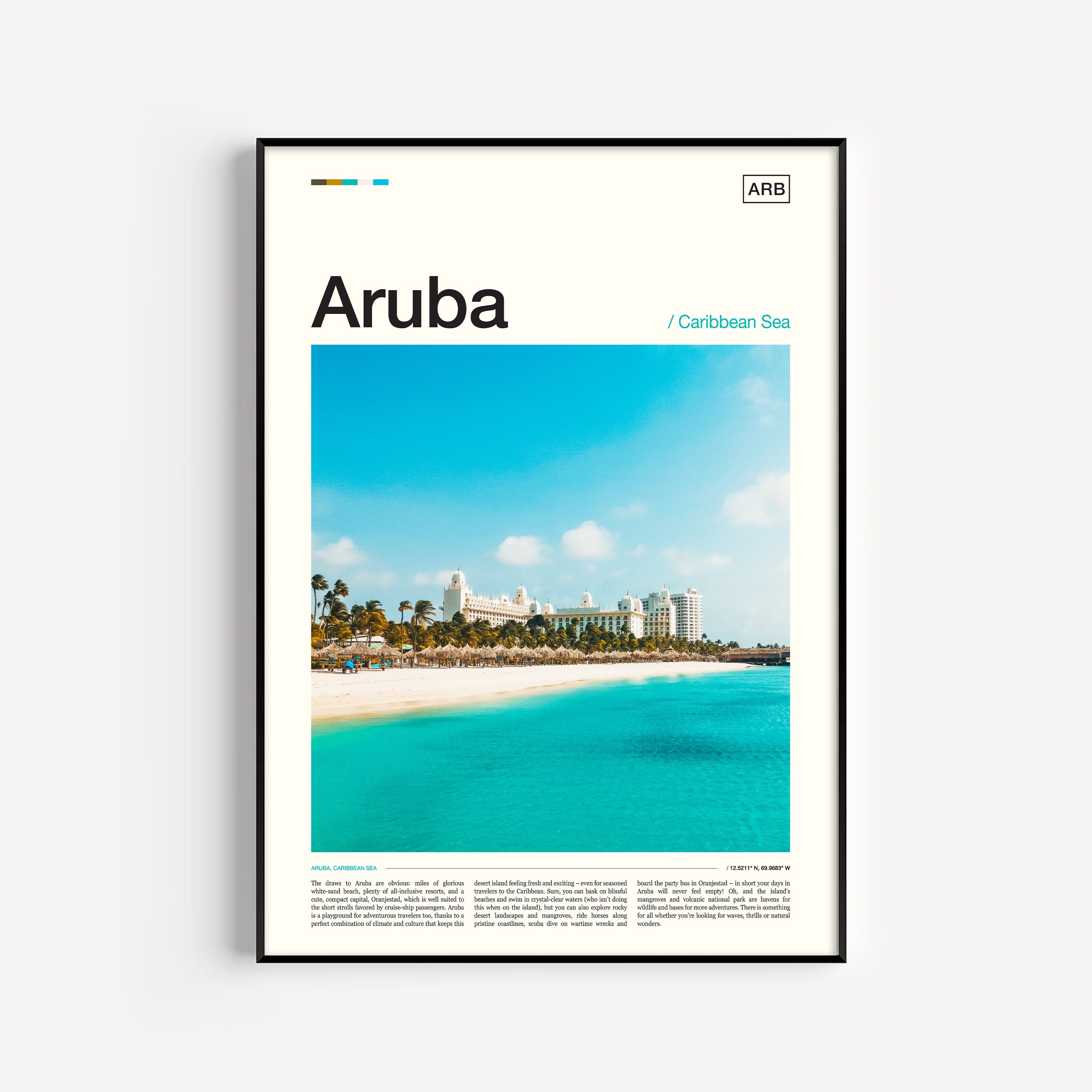 POSTER Aruba Print, Aruba Poster, Aruba Wall Art, Aruba Art Print ...