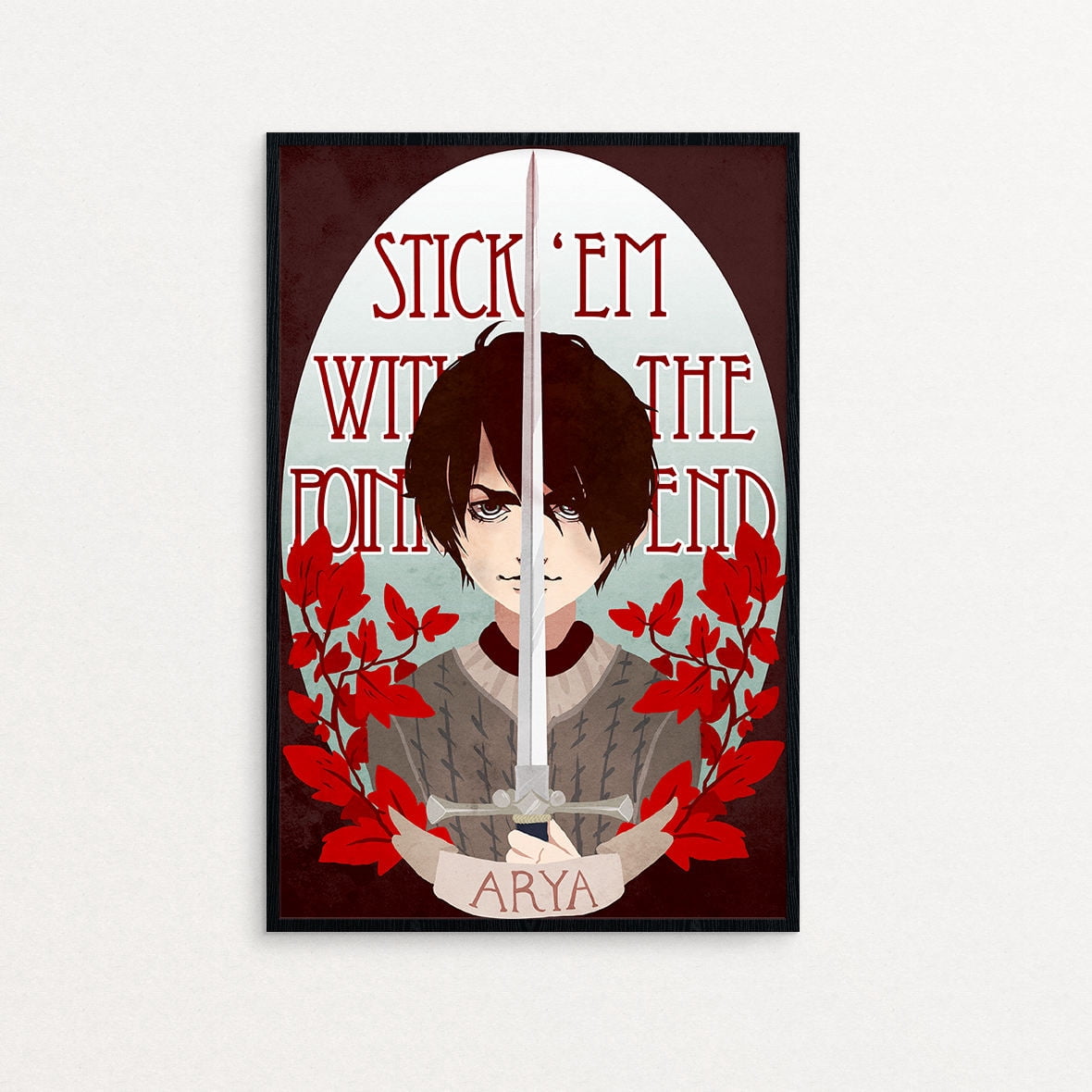 POSTER Arya Game of Thrones Poster | fanart print, game of thrones, GoT ...