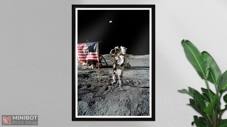 POSTER Astronaut on the Moon, Nasa Space Poster Print, Space ...