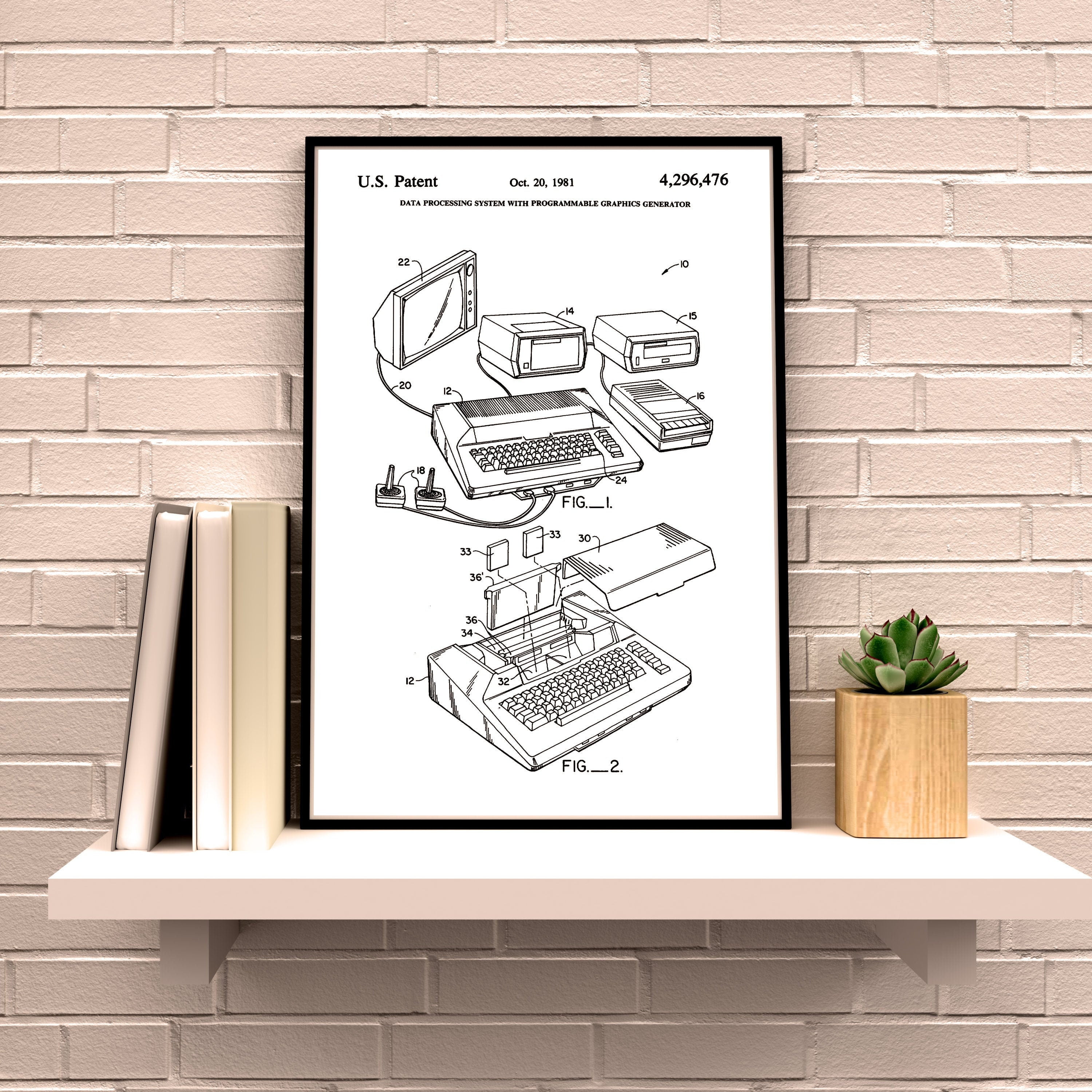 POSTER Atari patent drawing print - gamer print - gamer poster - game ...