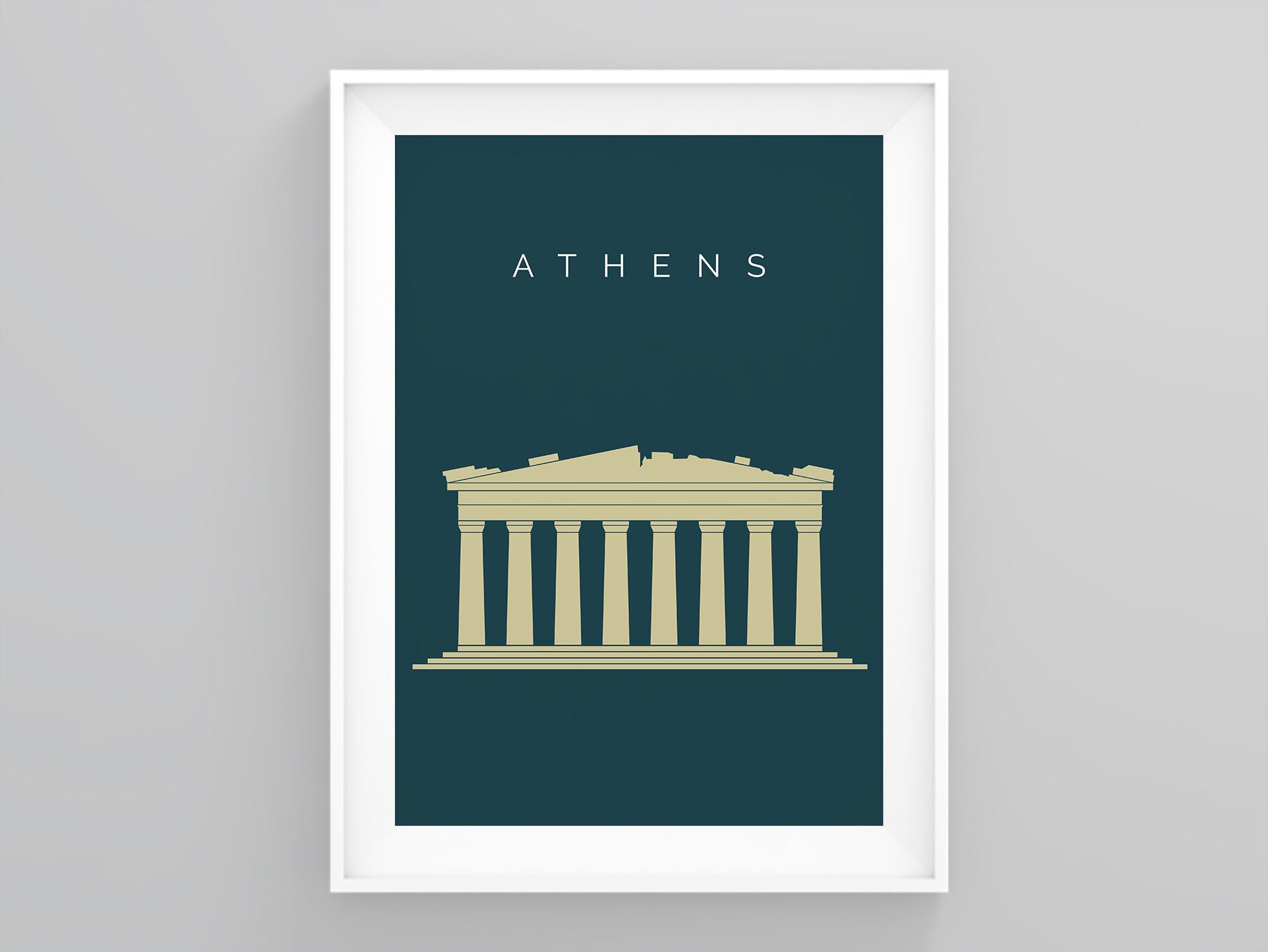 POSTER Athens Travel Poster, Acropolis Vintage Travel Posters, Athens ...