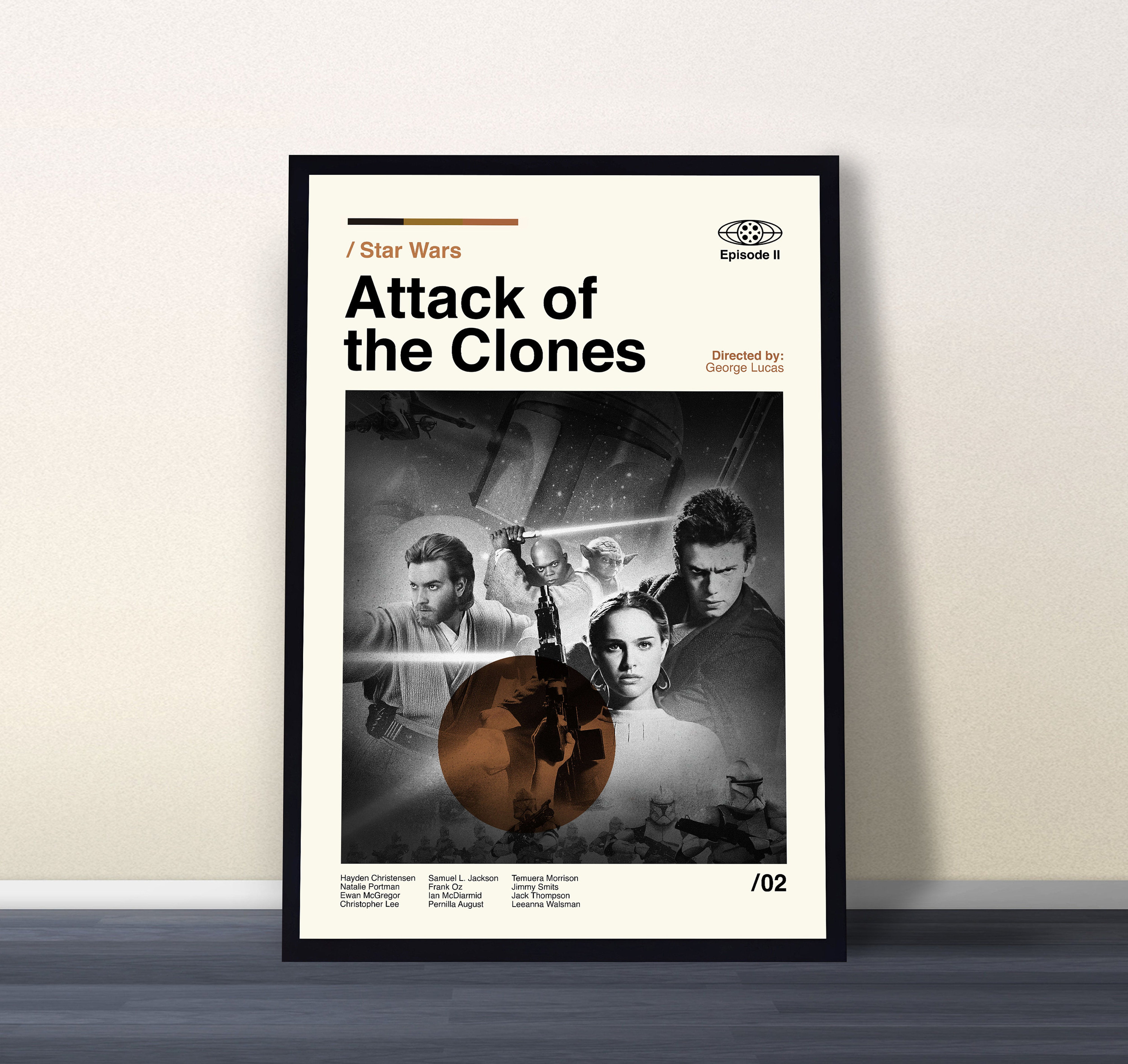 POSTER Attack of the Clones Poster, Star Wars Poster, Midcentury Art ...