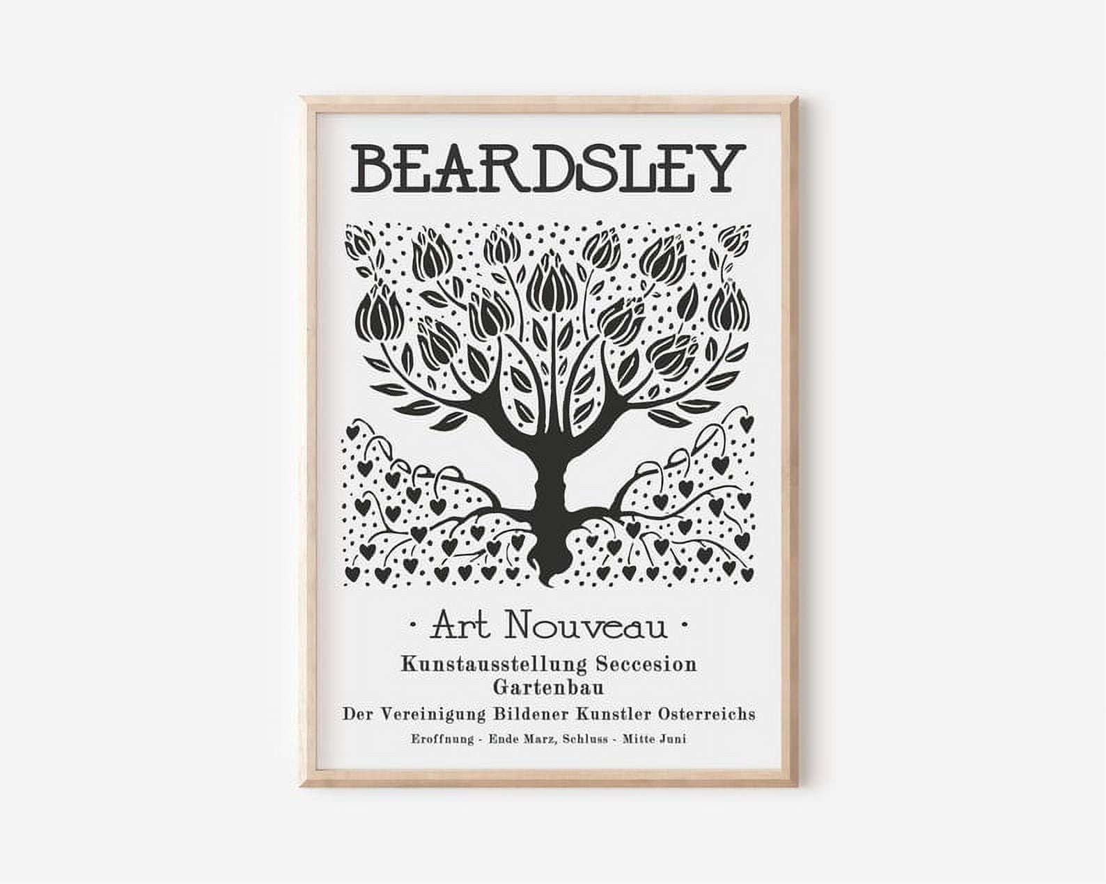 POSTER Aubrey Beardsley Vintage Art Exhibition Poster, Beardsley Tree ...