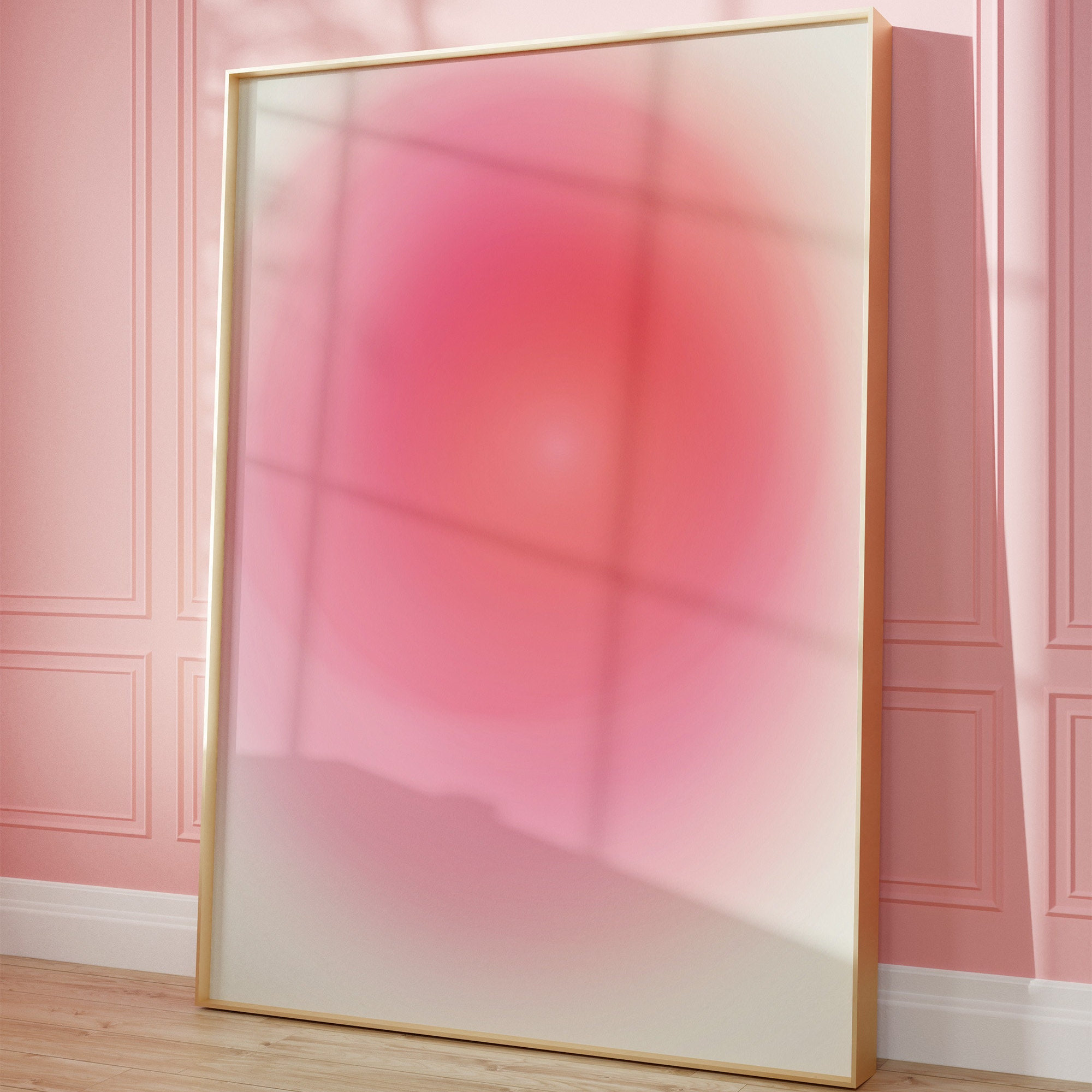 Poster Aura Art Print Gradient Aura Print Pink Aura Wall Art Abstract ...
