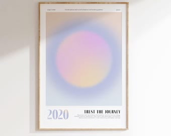 POSTER Aura Poster, Angel Number 2020 Art Print, Bedroom Wall ...