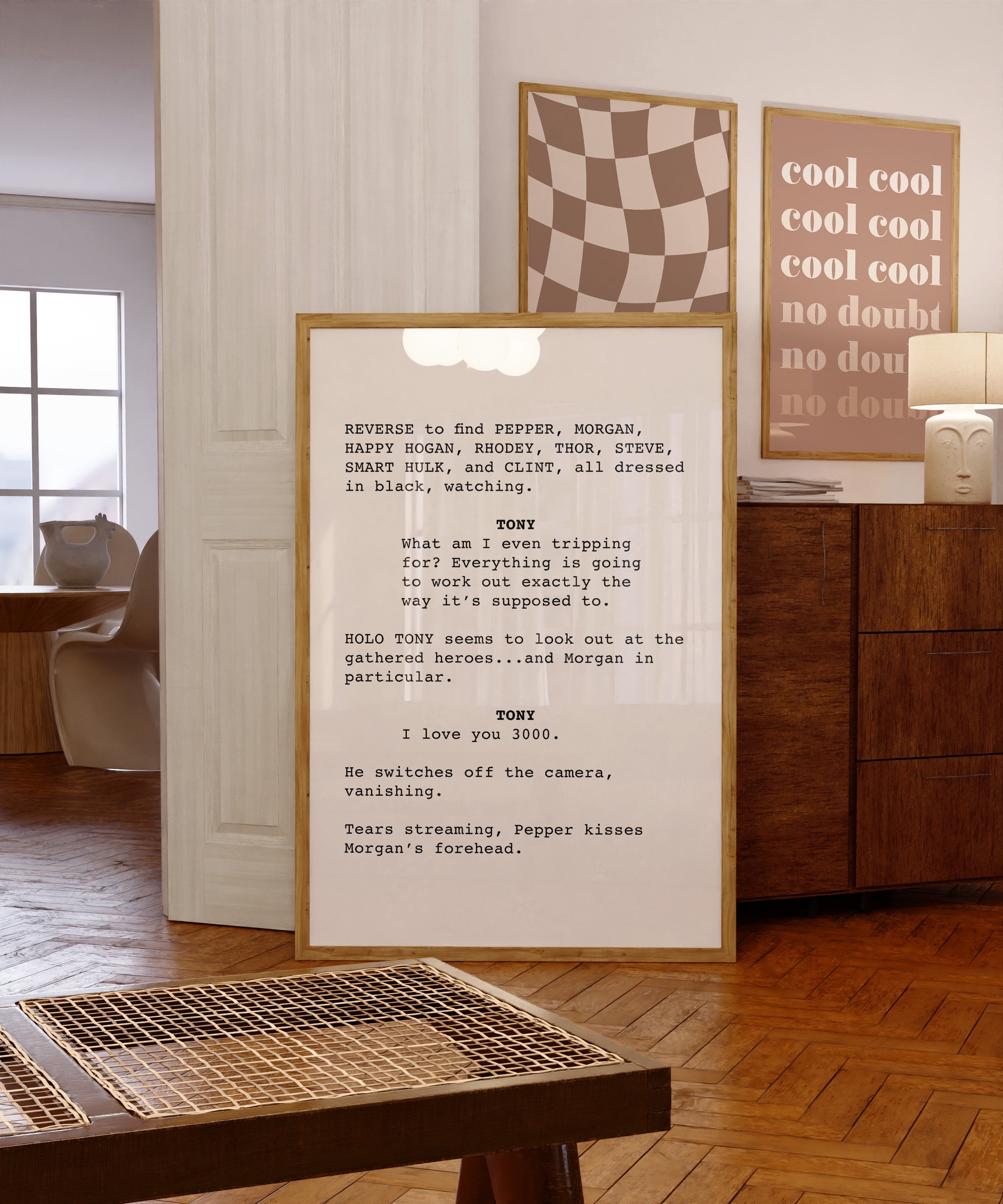 POSTER Avengers: Endgame Printable Screenplay, I love you 3000, Trendy ...