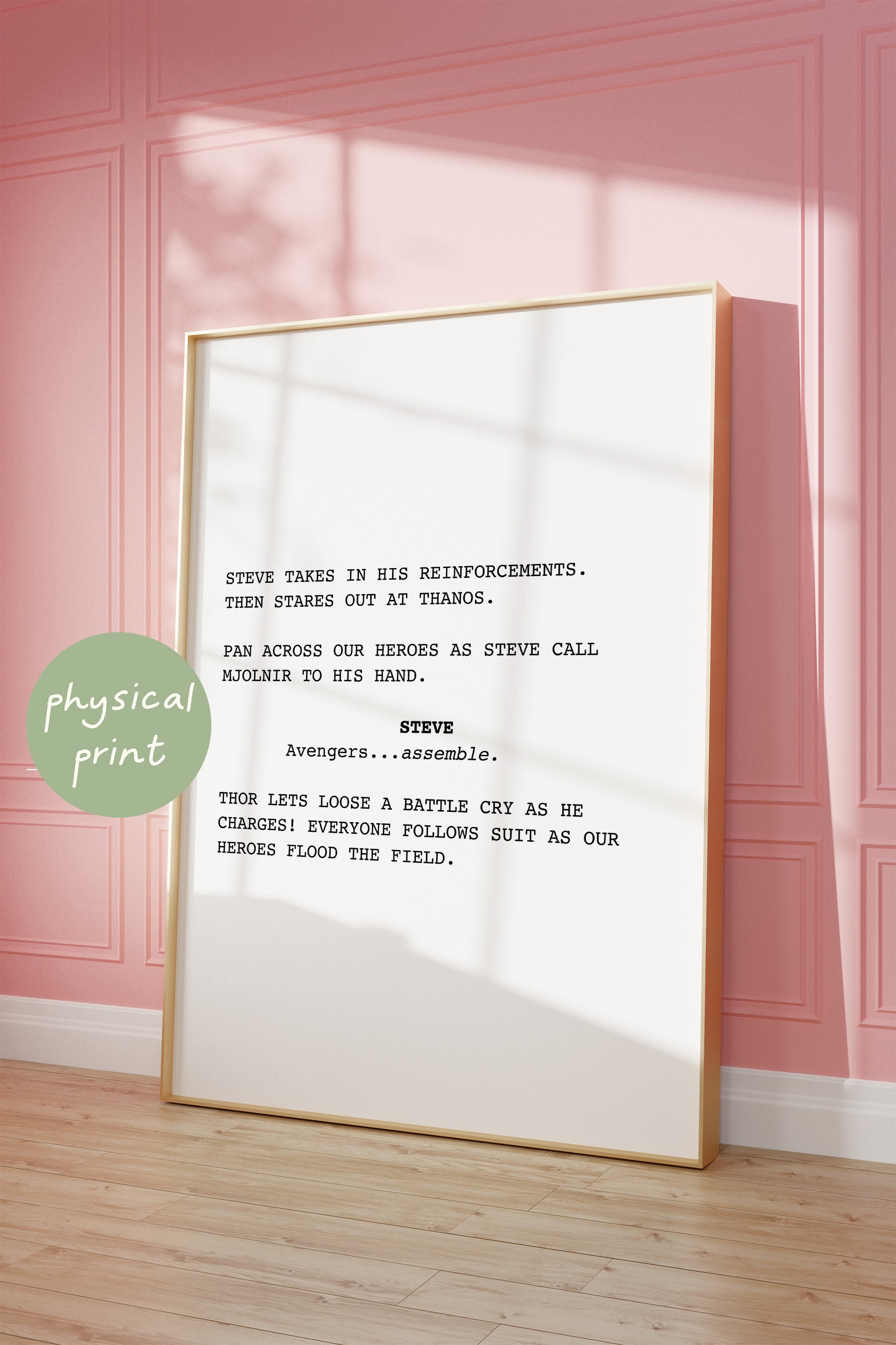 POSTER Avengers: Endgame Screenplay, Physical Print, Avengers Assemble ...