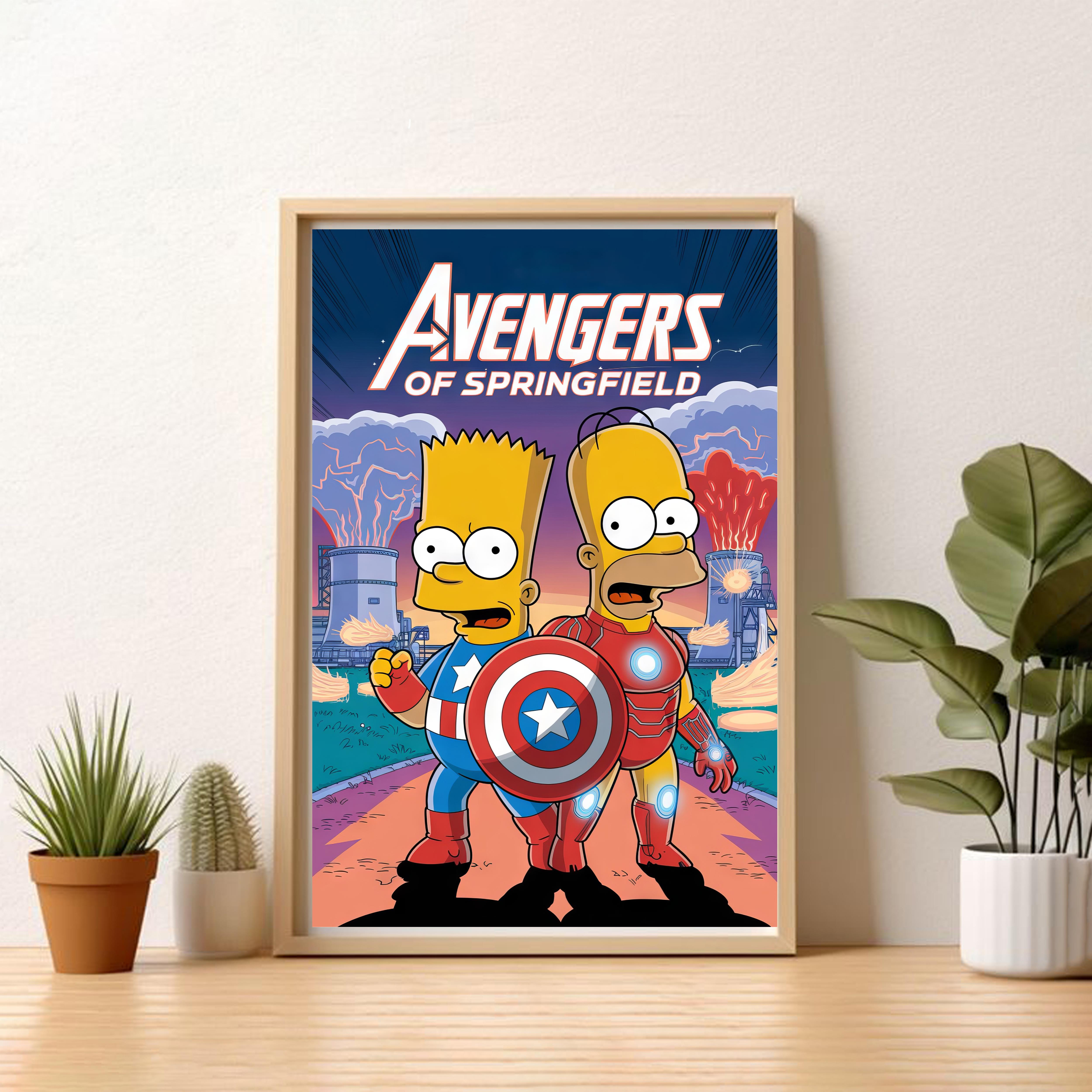 POSTER Avengers of Springfield Poster - Bart and Homer Simpson as ...