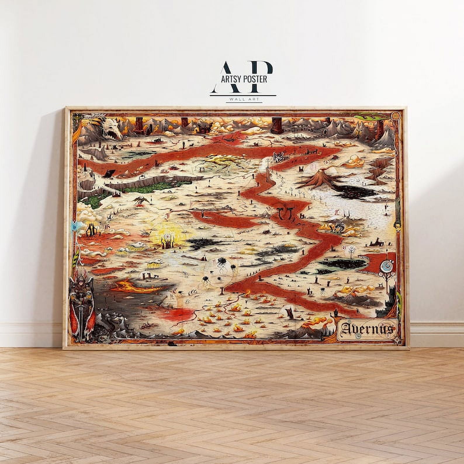 POSTER Avernus Campaign Map Poster, Fantasy Game Map for RPG ...