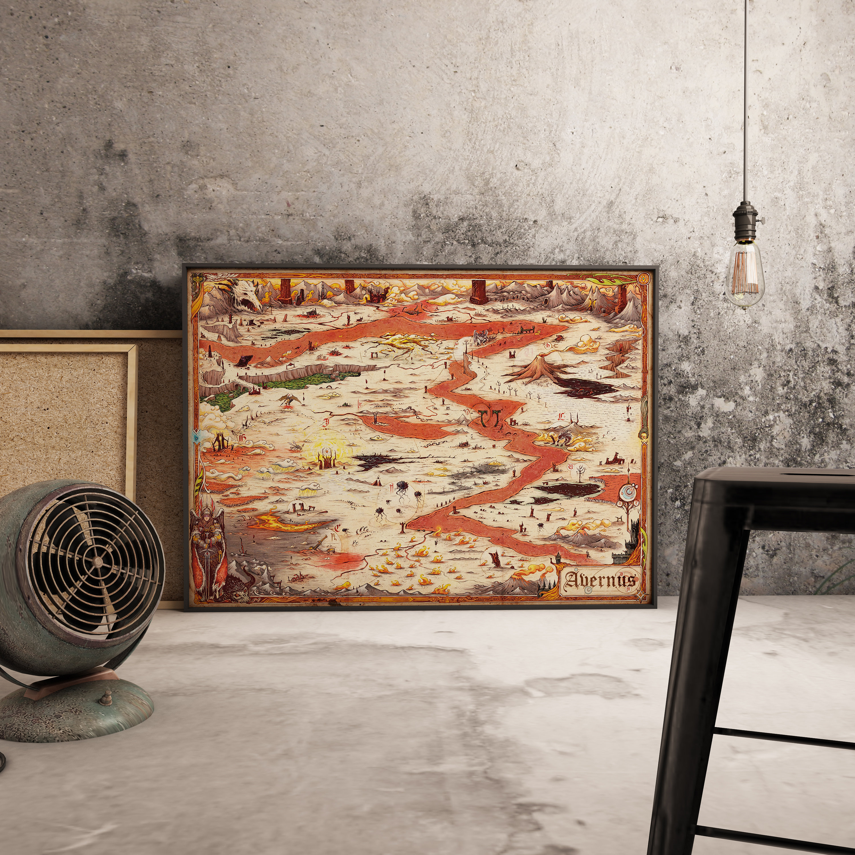 POSTER Avernus Map Poster, Exclusive Dungeons & Dragons Art, Kraft ...