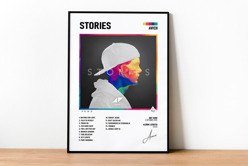 POSTER Avicii - Stories Album Cover Print - Avicii Music Print ...