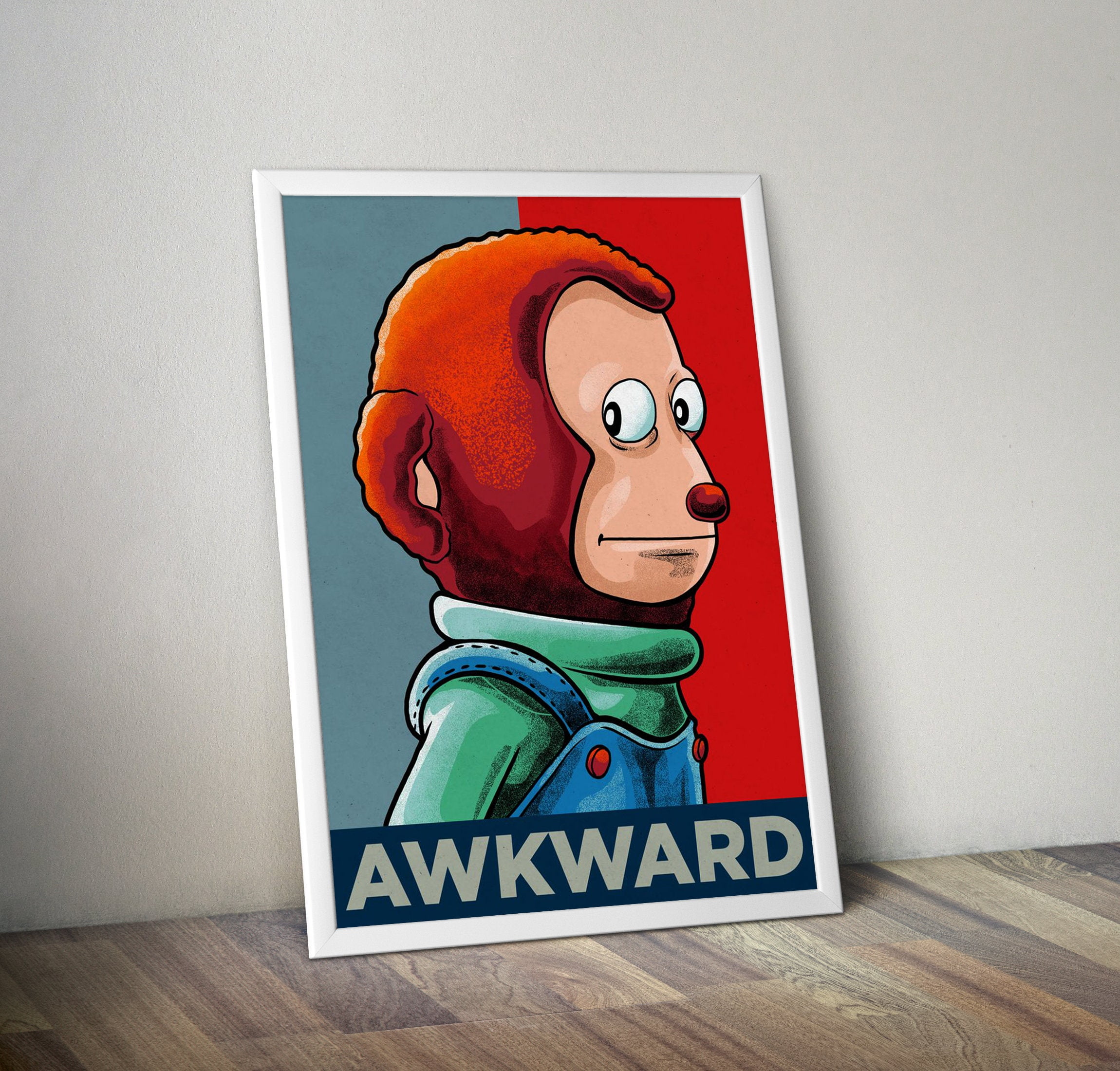 POSTER Awkward Monkey Meme Funny Monkey Poster Funny Memes Funny ...