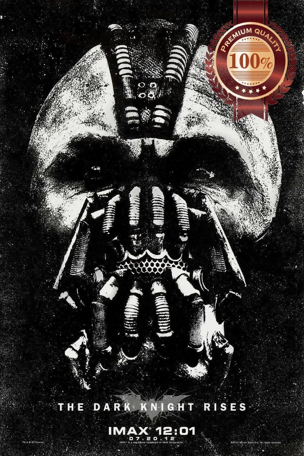 POSTER BANE THE DARK KNIGHT RISES MASK ART ORIGINAL CINEMA MOVIE PRINT ...